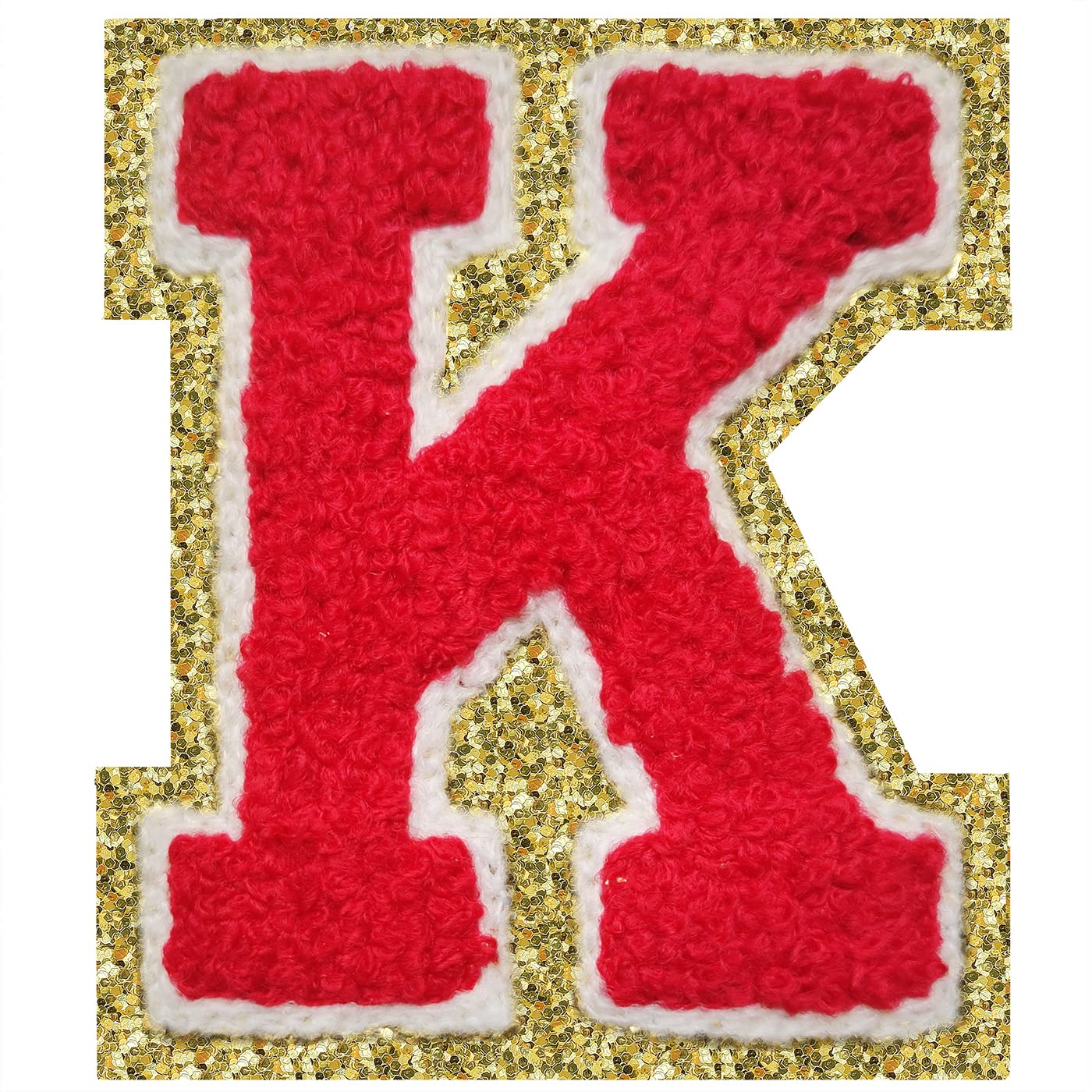 Amazon.com: Letter Patches Iron on 3Pcs Chenille Letters for Jackets ...