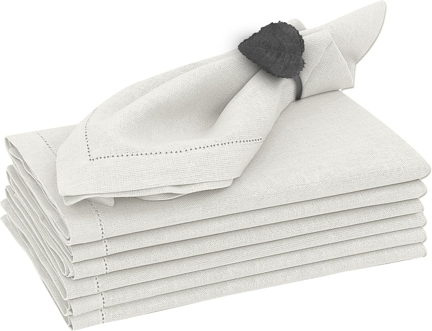 Amazon.com: Ruvanti Premium Linen Napkins Set of 6-20x20 Inch, Classic ...
