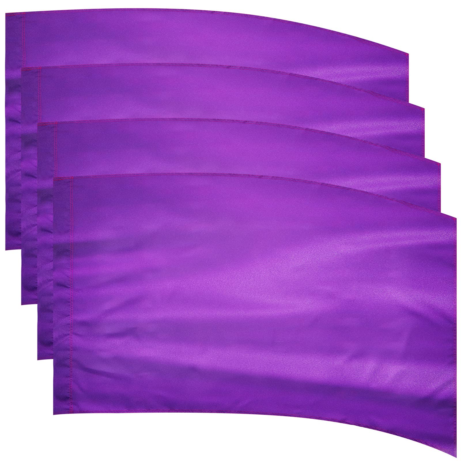 Amazon.com : Newwiee 4 Pcs Purple Guard Flag Polyester Curved Rectangle ...