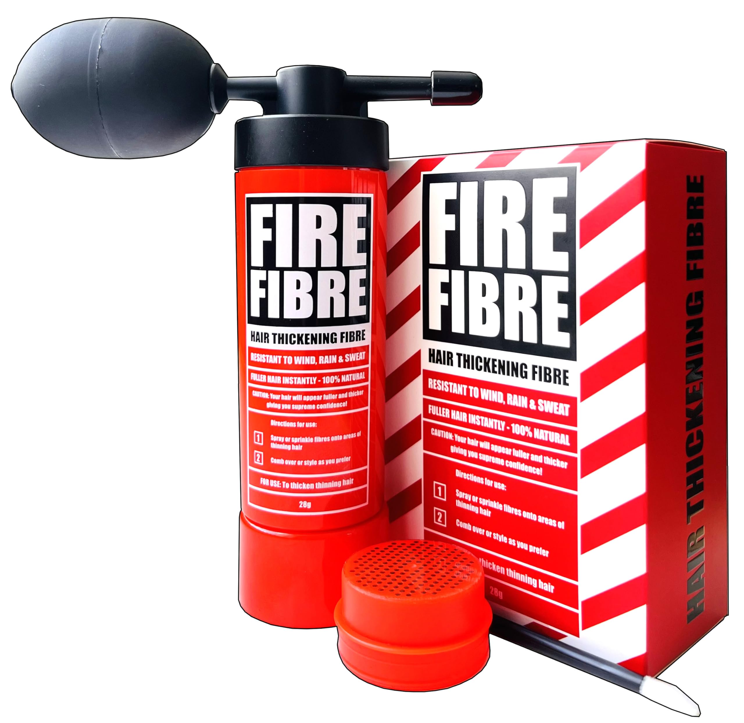 FIRE FIBRE Hair Fibres for Thinning Hair Undetectable & Natural - 28g ...