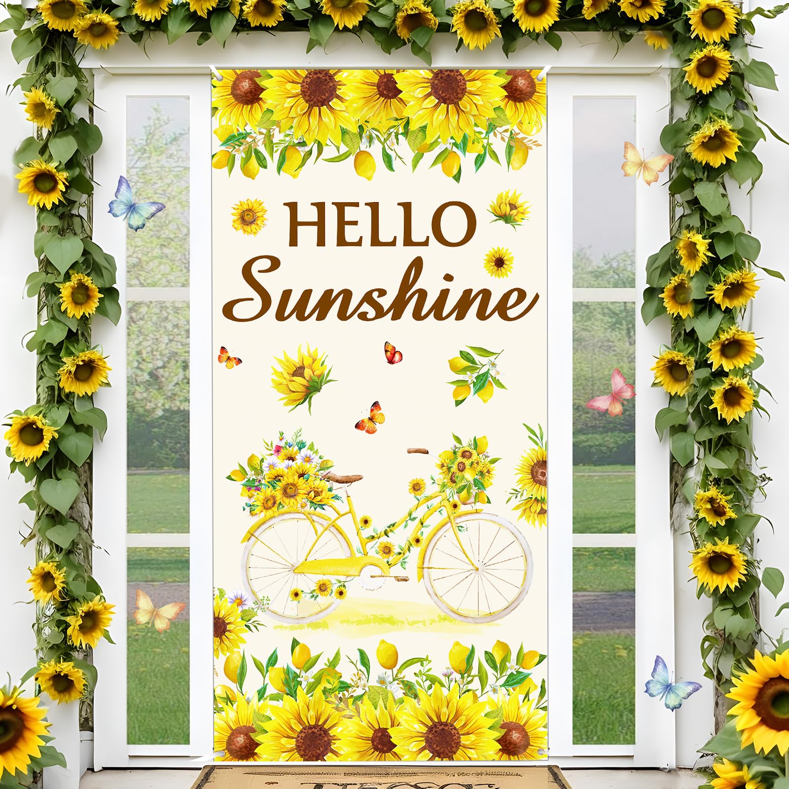 Amazon.com: CASLON Hello Sunshine Sunflower Spring/Summer Party Door ...