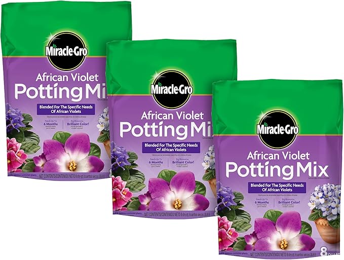Amazon.com : Miracle-Gro African Violet Potting Mix, Added Fertilizer ...