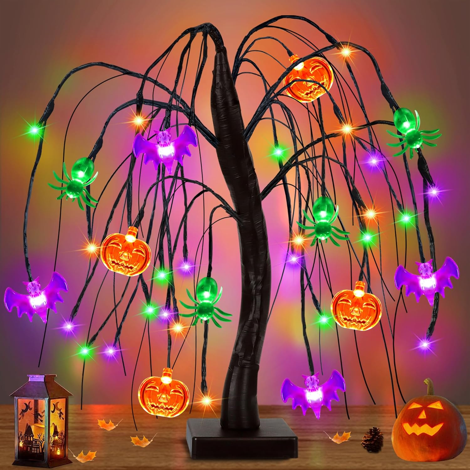 Amazon.com : Halloween Table Decorations 18 Inch 36 LED Halloween ...