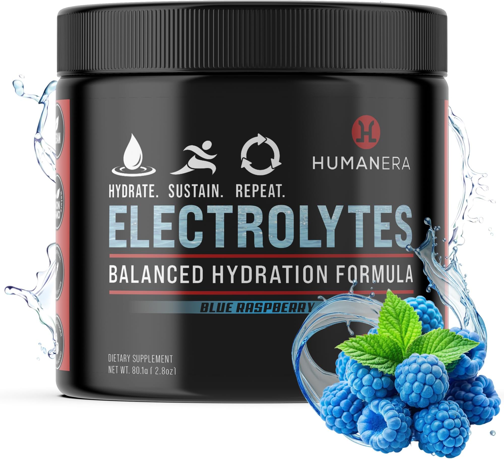 Amazon.com: HumanEra Hydration Electrolytes Powder No Sugar Added Drink ...