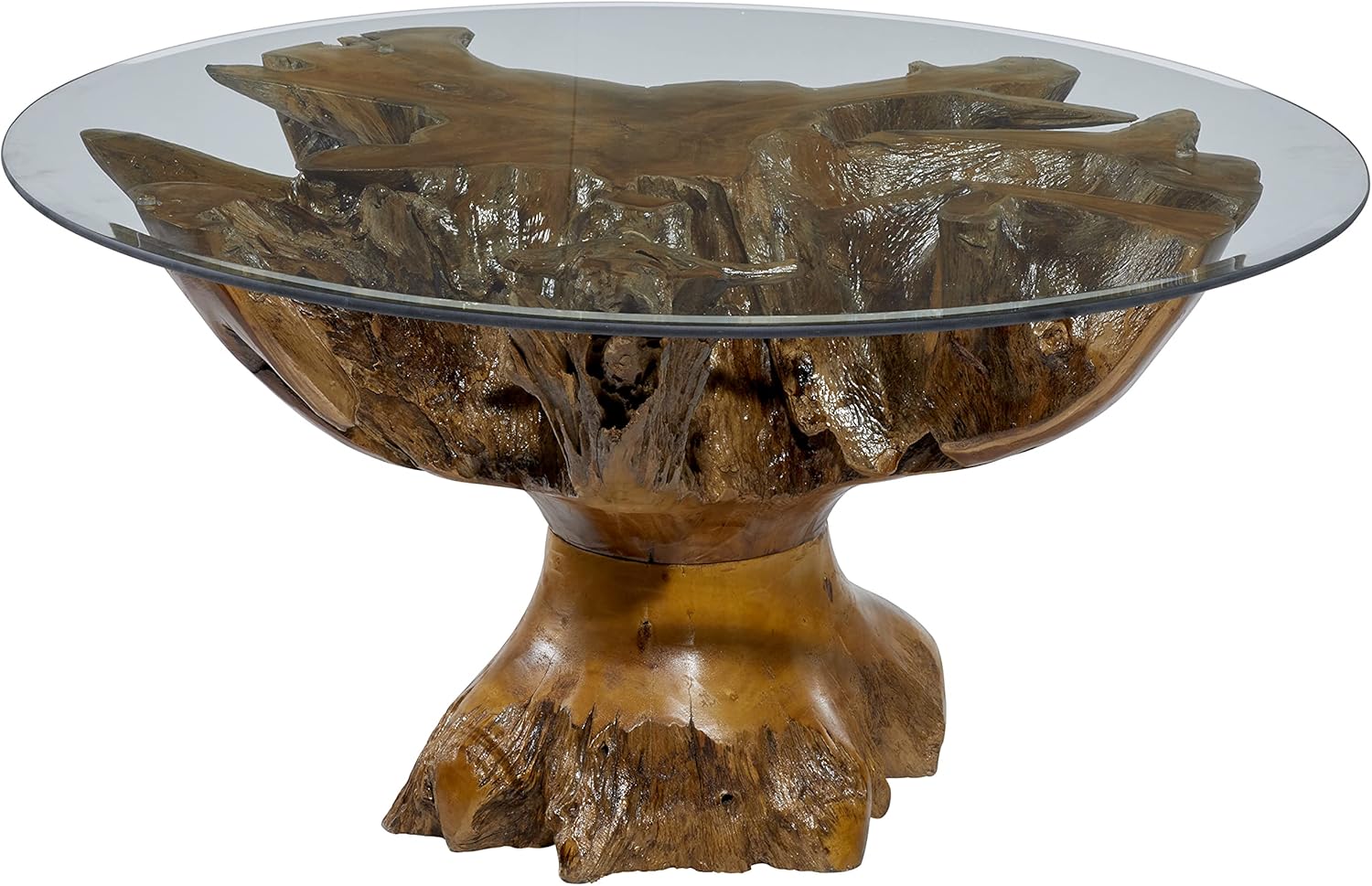 Amazon.com: Deco 79 Teak Wood Handmade Living Room Coffee Table Live ...