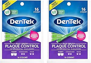 Amazon.com: DenTek Easy Brush Plaque Control Interdental Cleaners ...