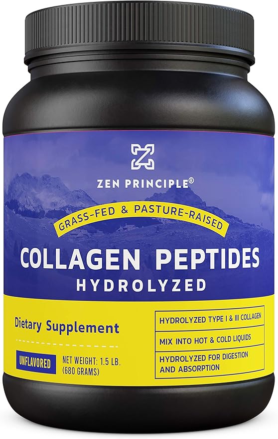 Amazon.com: Zen Principle Grass-Fed Collagen Peptides 1.5 lb. Anti ...
