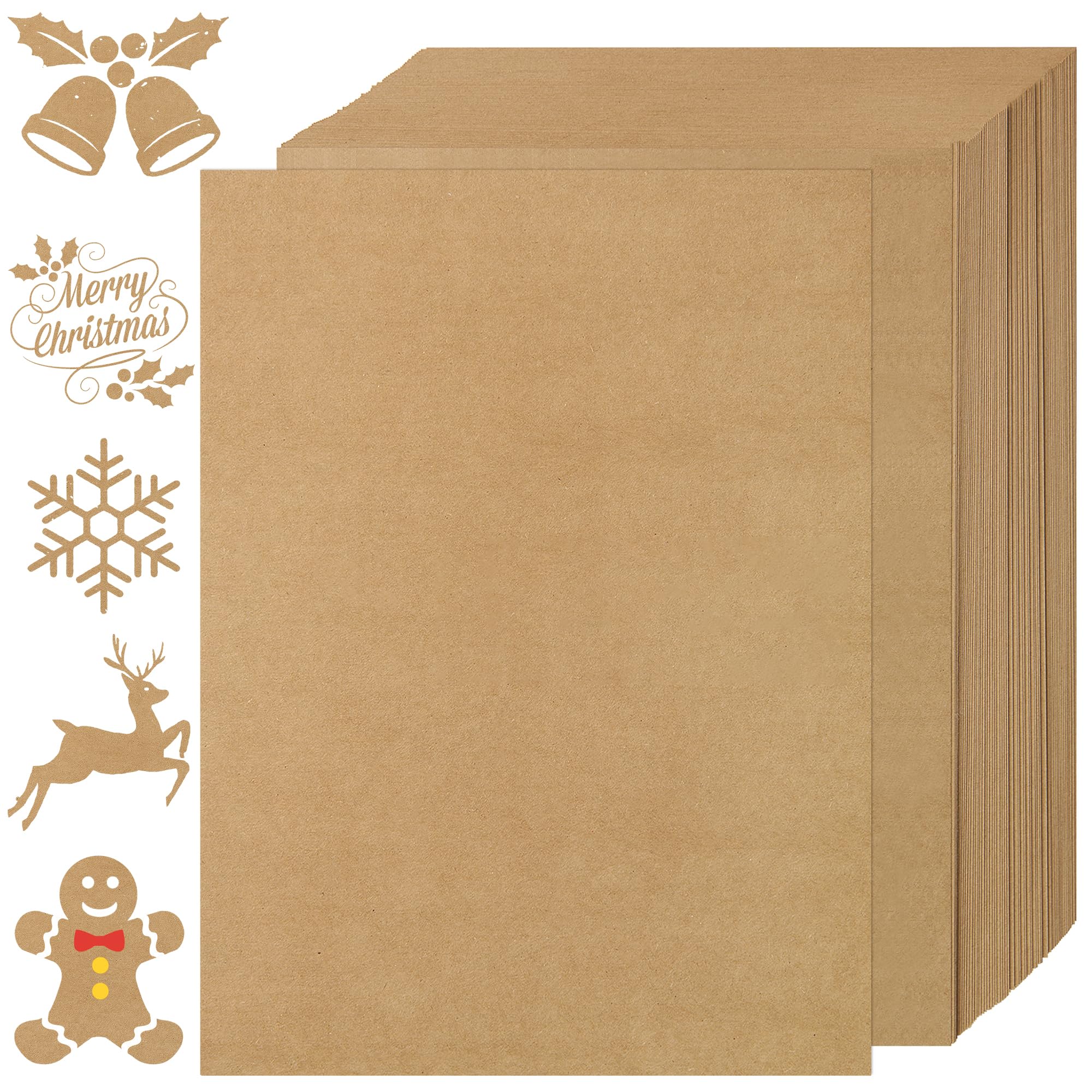 Brown Paper Cardstock For Invitations 50 Pack Blank Cards With