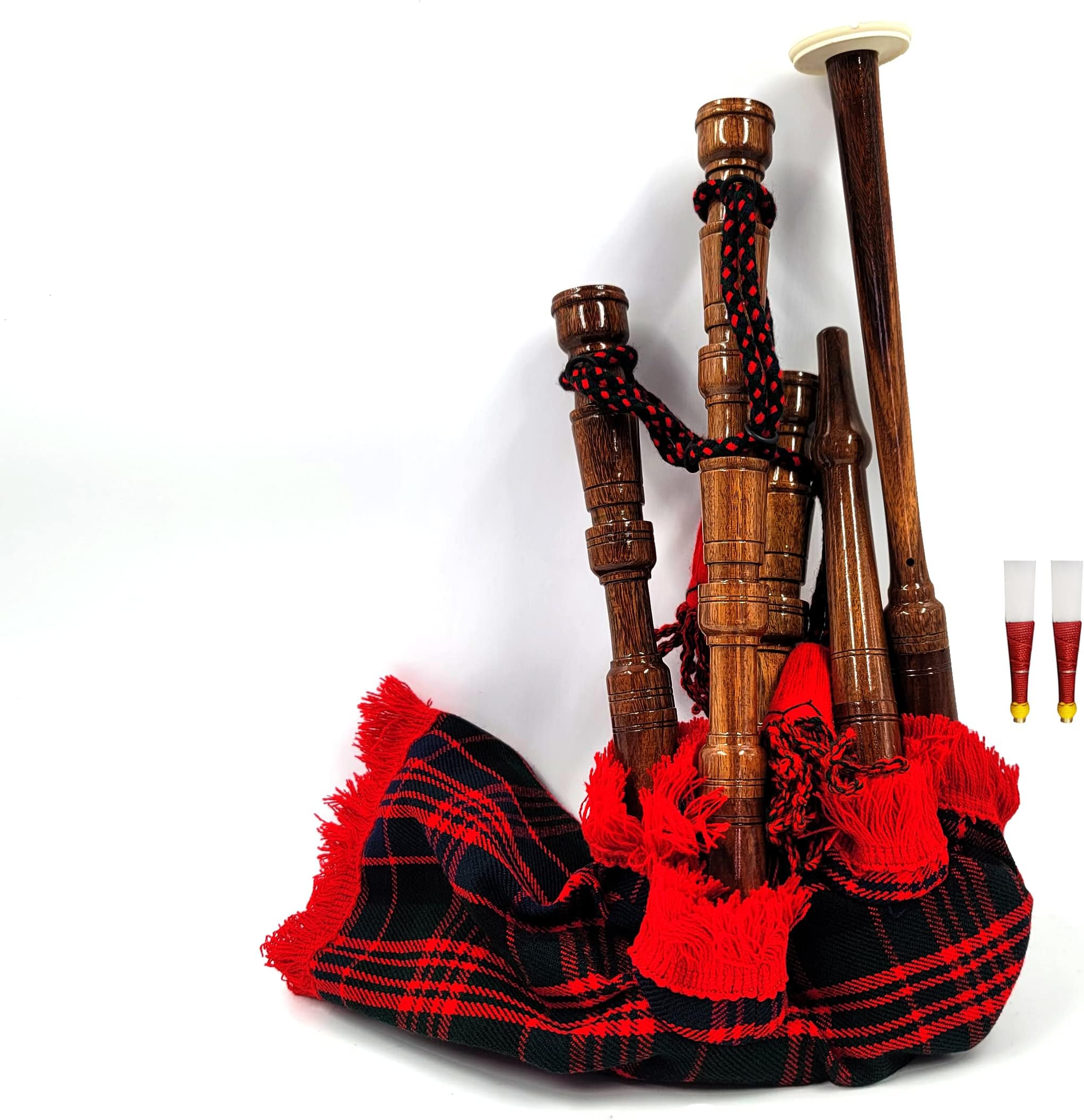 Amazon.com: Mini bagpipe Rosewood irish Royal Stewart cover & cord ...