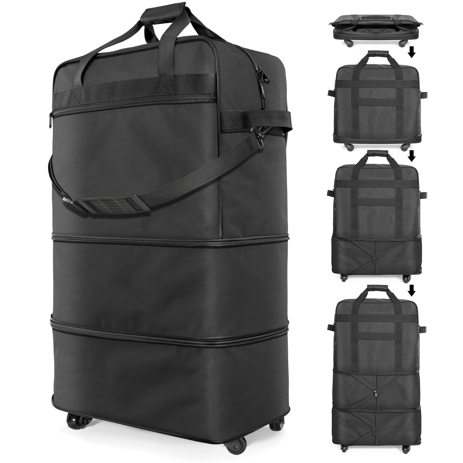 Amazon.com | VogueEase Suitcases with Wheels, Expandable Foldable ...