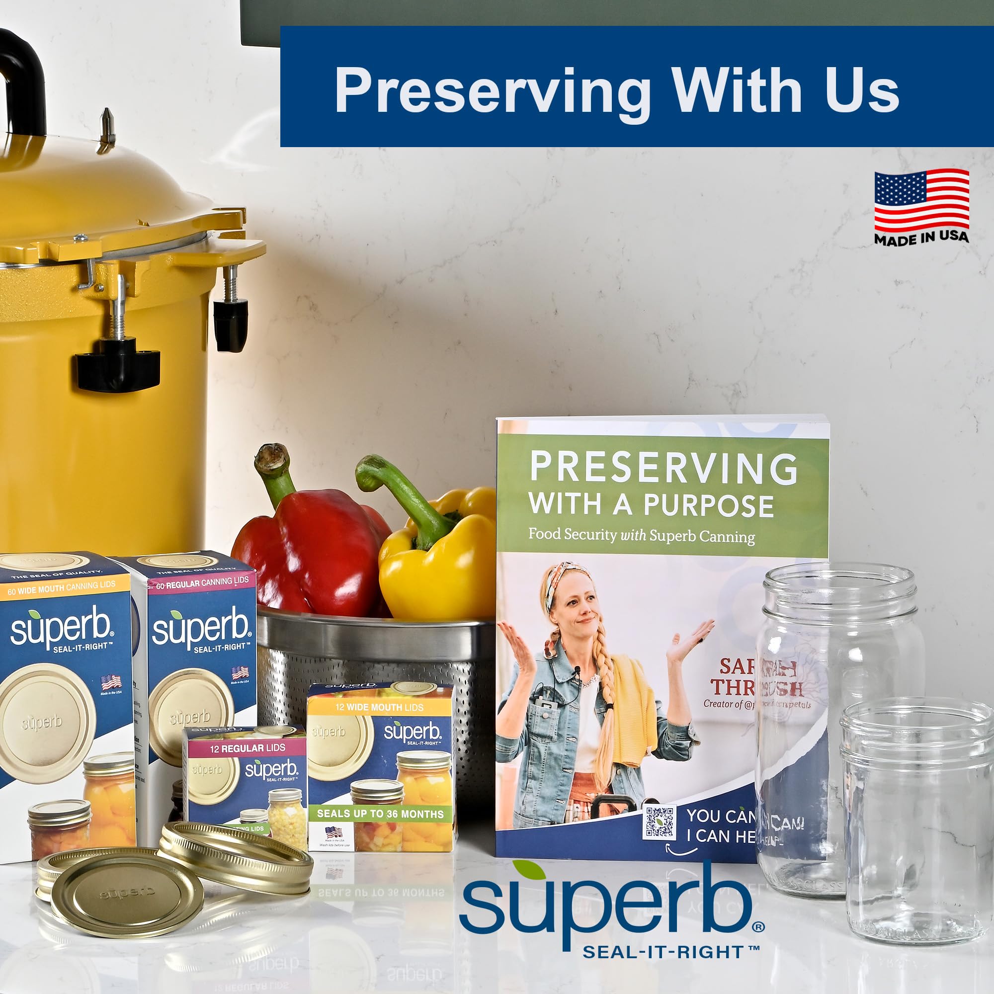 Snapklik.com : Superb Sealing Solutions Canning Lids - Mason Jar Wide ...