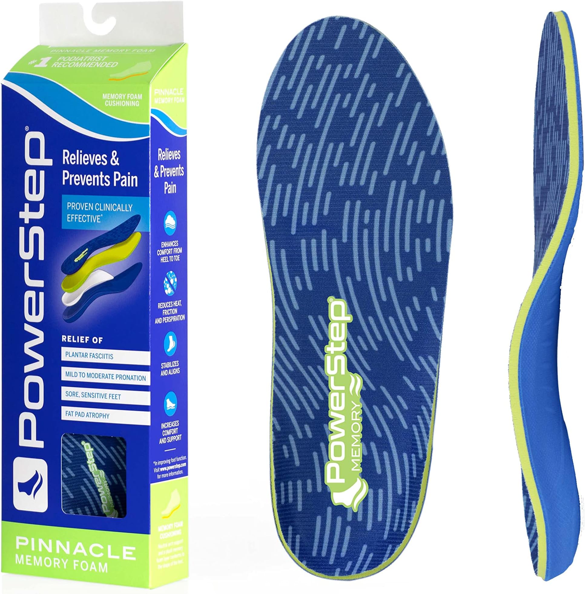 Amazon.com: PowerStep Pinnacle Insoles - Orthotics for Plantar ...