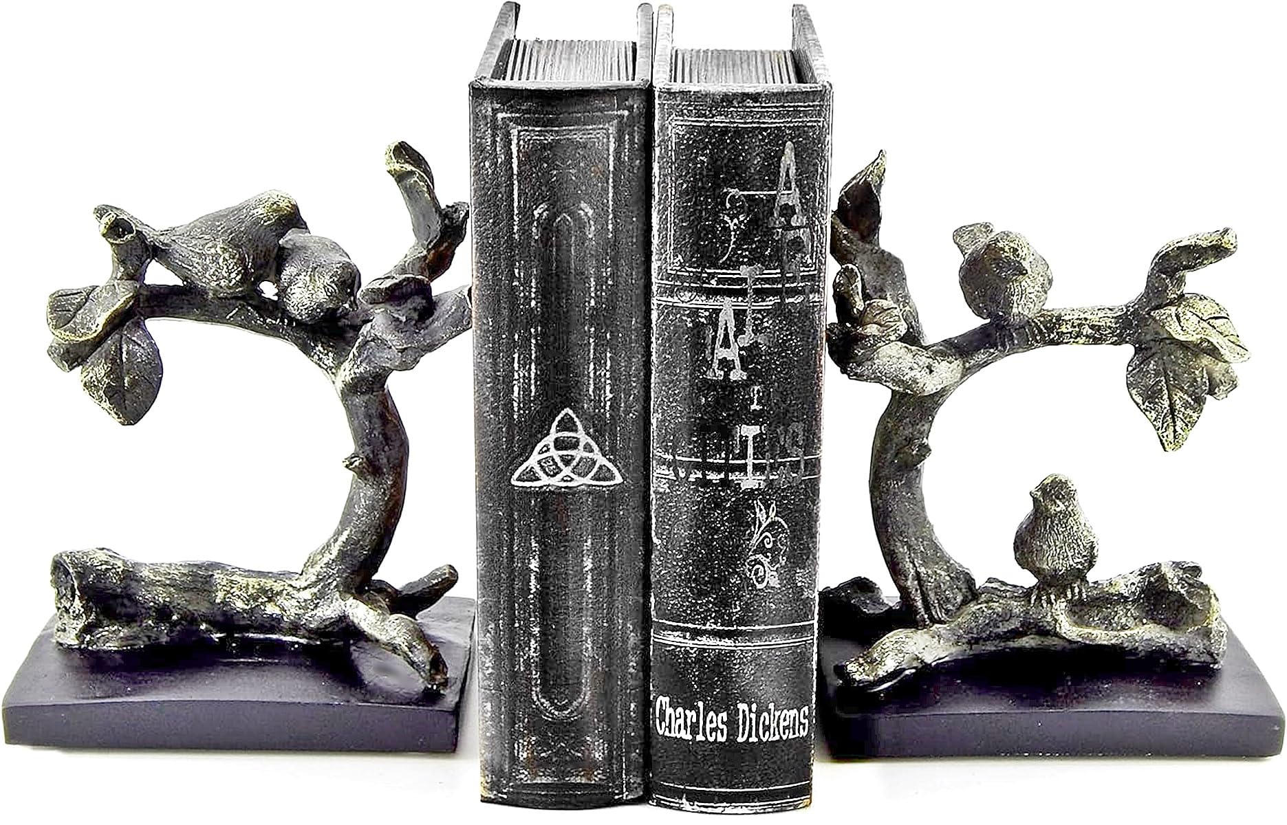 Amazon.com: Bellaa 23446 Birds Bookends Vintage Style Decorative Book ...