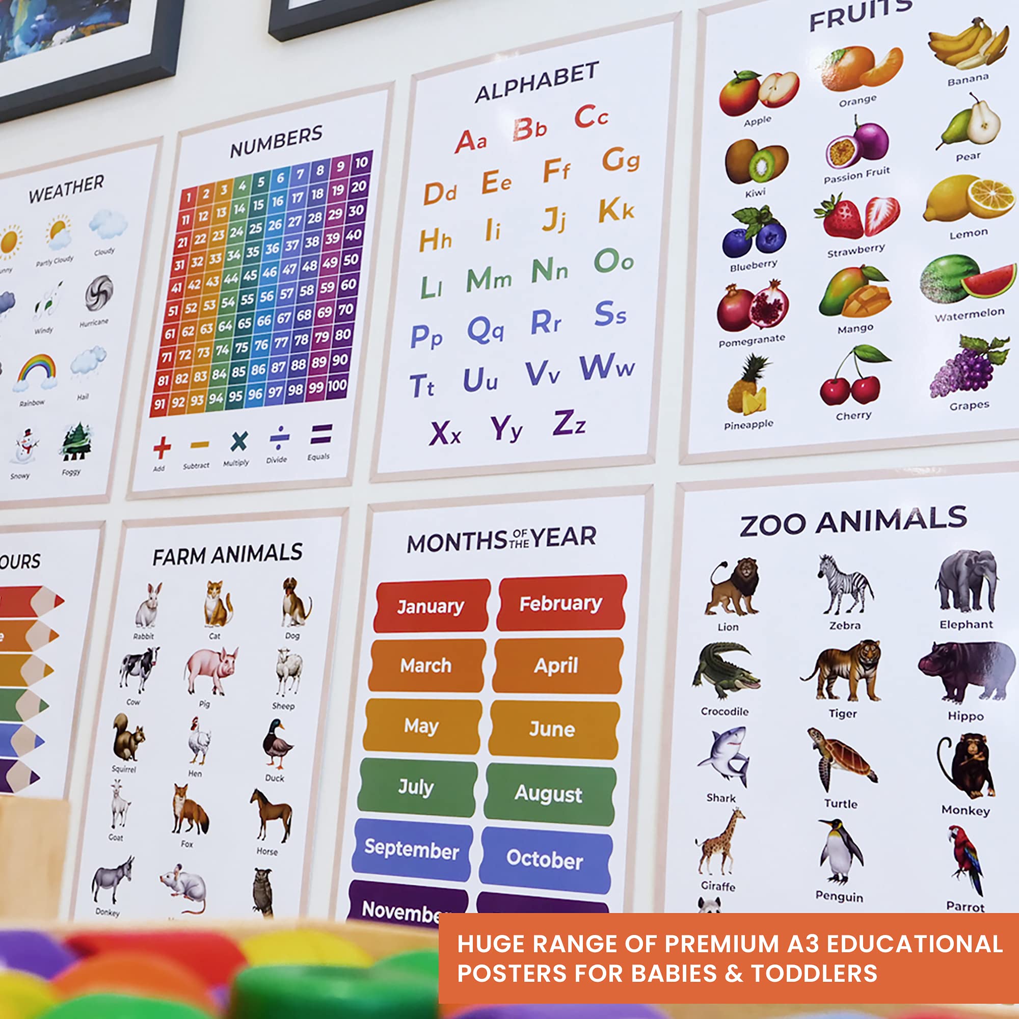 Buy Wonder Tots A3 Educational Posters for Children - Learn Alphabet ...