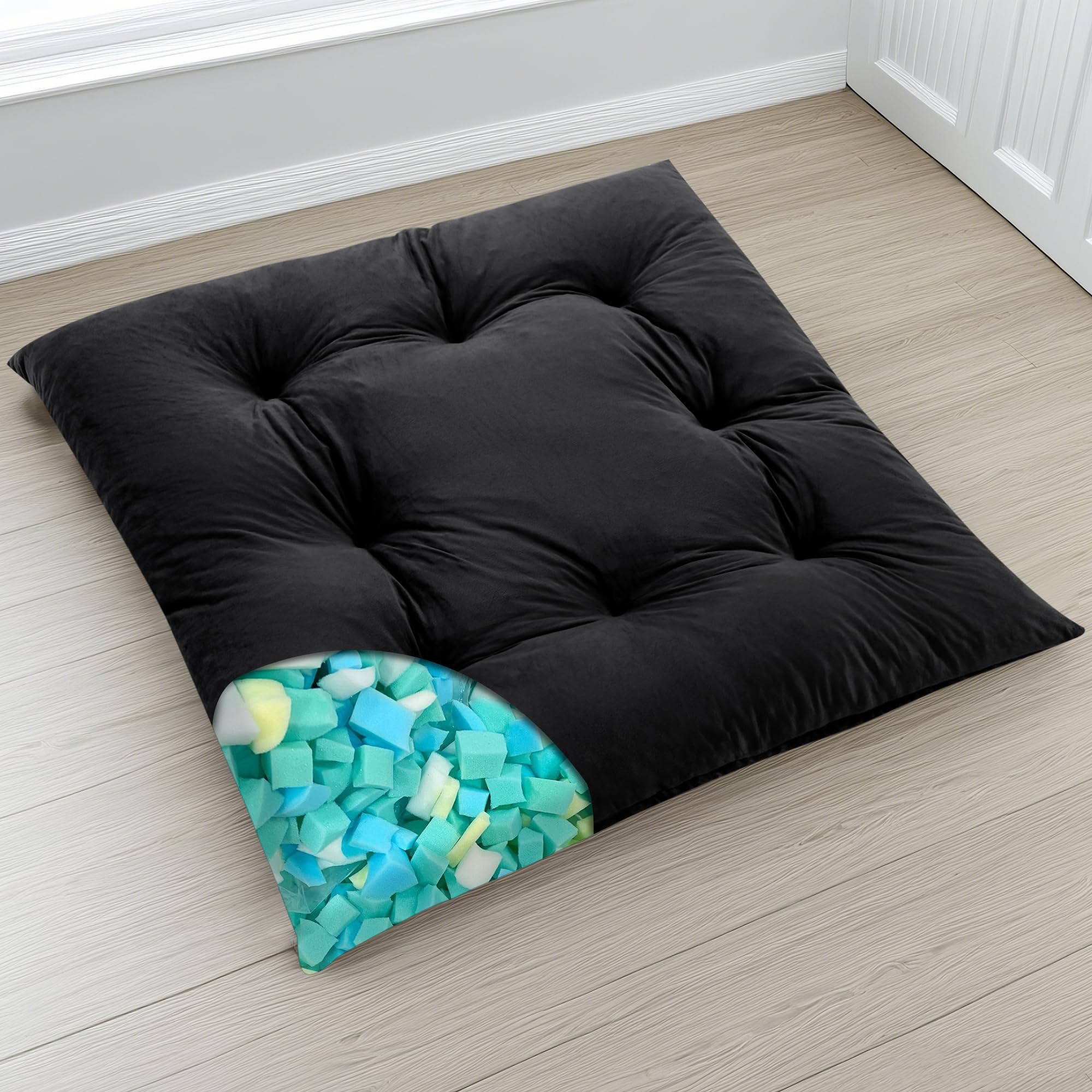 Amazon.com: HOMBYS Extra Large Square Floor Pillow for Adults Sitting ...