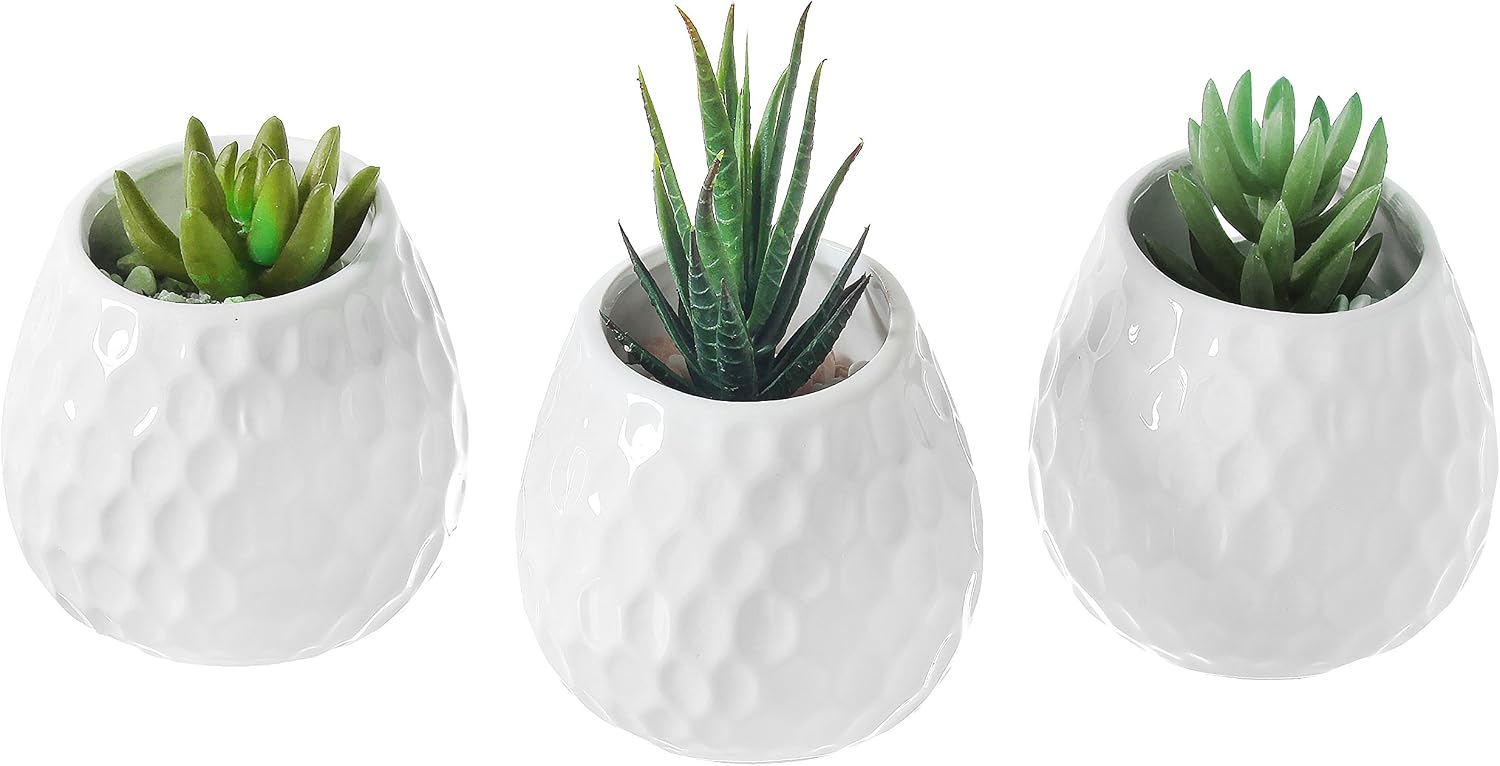 MyGift 4-Inch Golf Ball-Inspired White Ceramic Wall-Mountable Mini ...