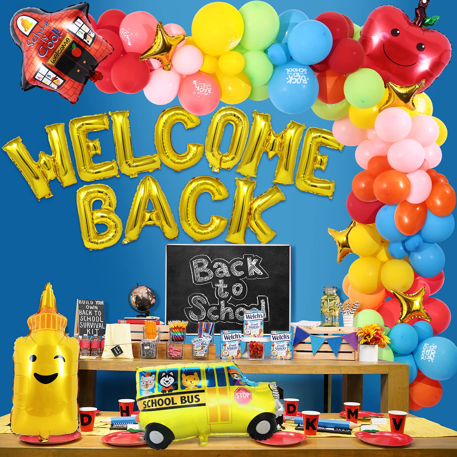 Buy Winrayk 162PCS Back to School Balloon Garland Arch Kit, First Day ...