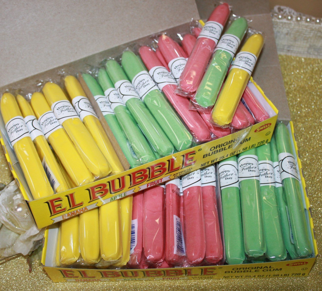 Amazon.com : Father's Day Gum Cigars in a Cigar Box of 36 Candy Cigars ...