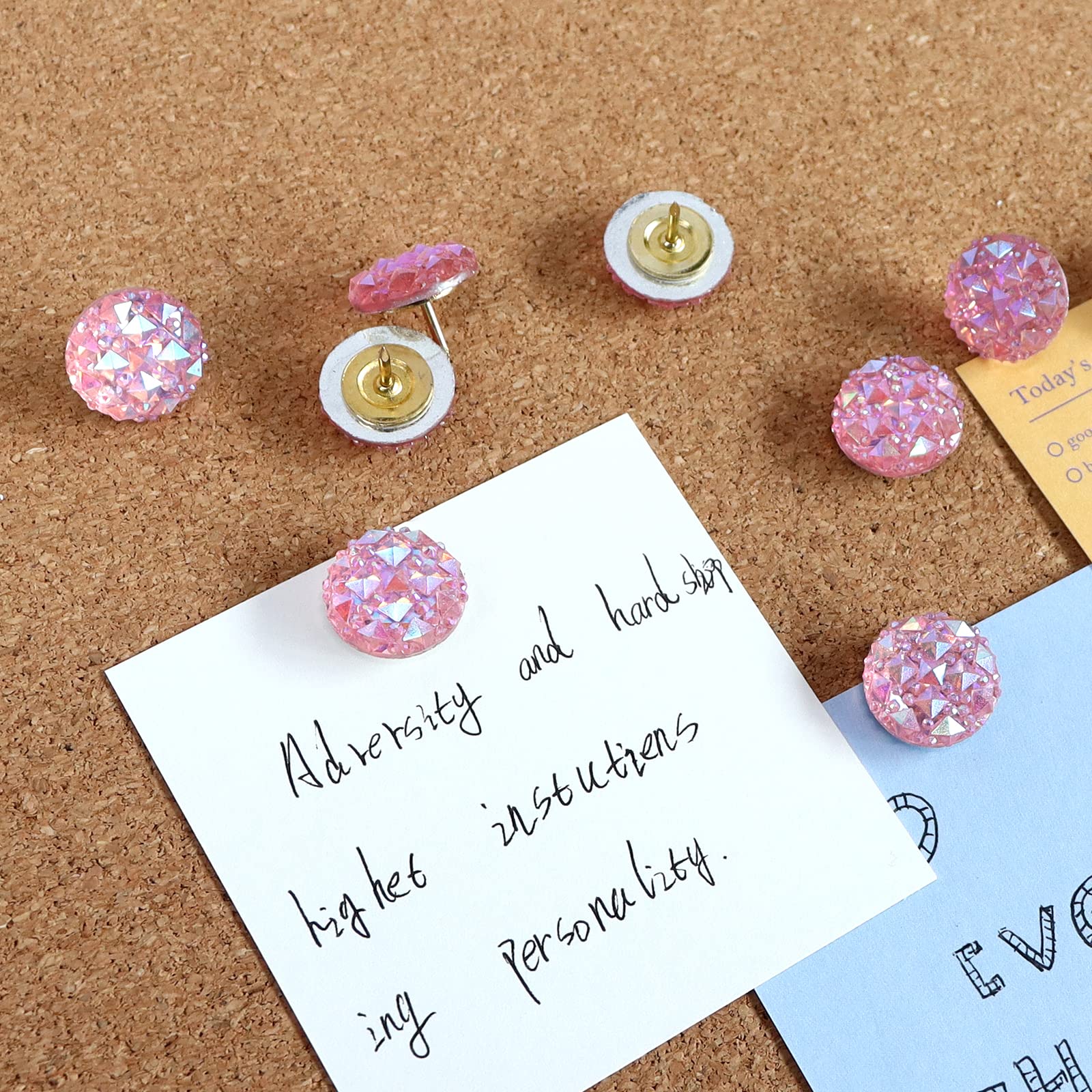 Snapklik.com : Koqye Pink Diamond Push Pins, Bling Thumbtacks Creative ...
