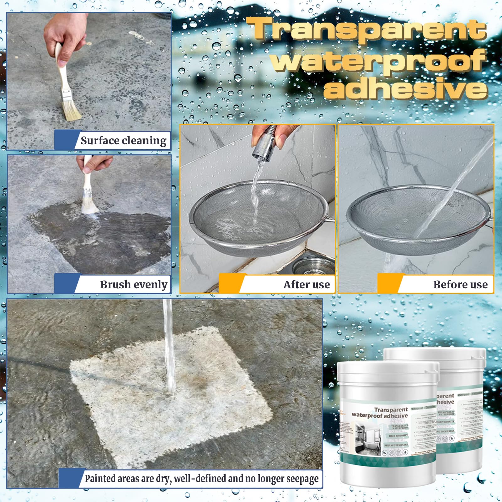 Snapklik.com : 35oz Transparent Waterproof Coating, Invisible ...