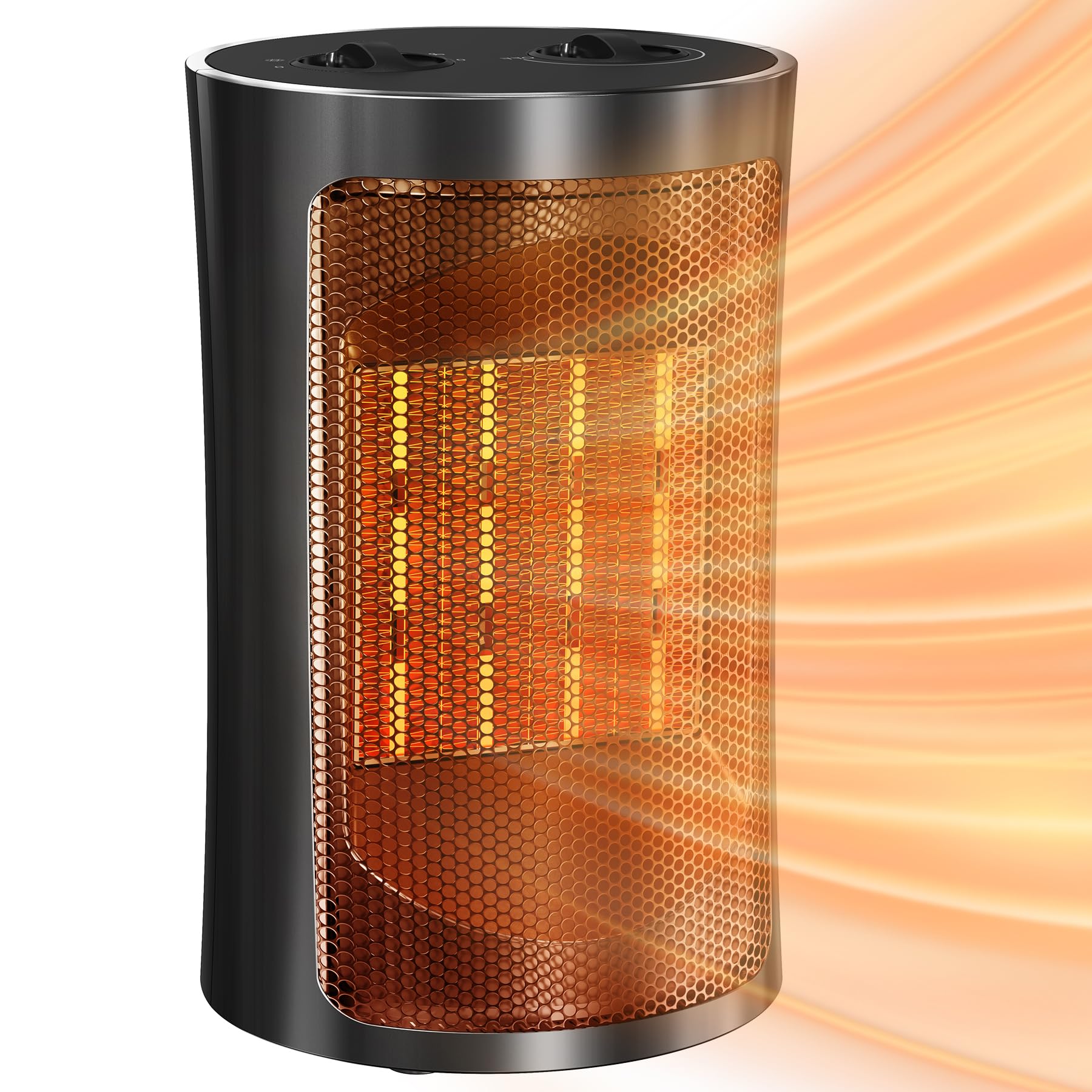 Space Heater, 1500W Portable Heater with Thermostat, 3 Modes PTC Quick ...