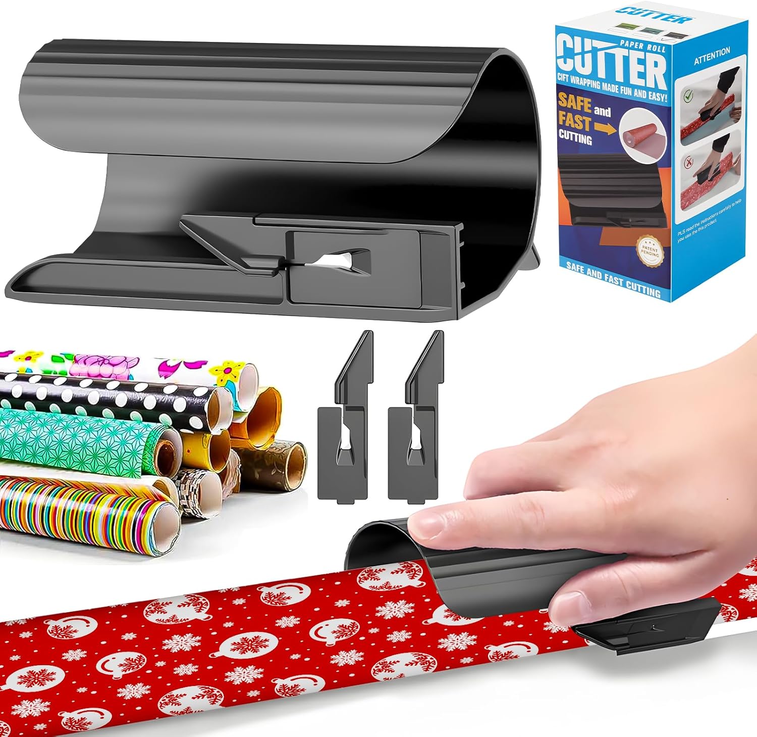 Wrapping Paper Cutter, Sliding Wrapping Paper Cutter Safe Simple Fast ...