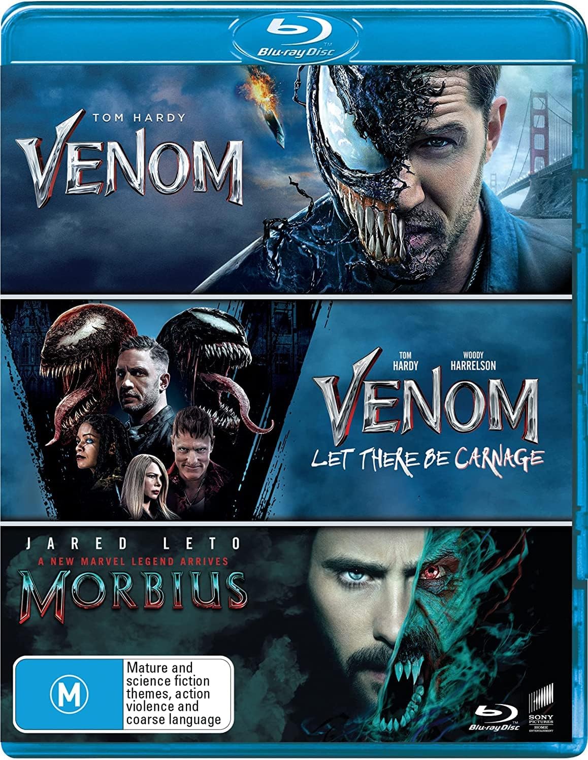 Amazon: Venom / Venom: Let There Be Carnage / Morbius (3 Disc) [Blu-ray ...