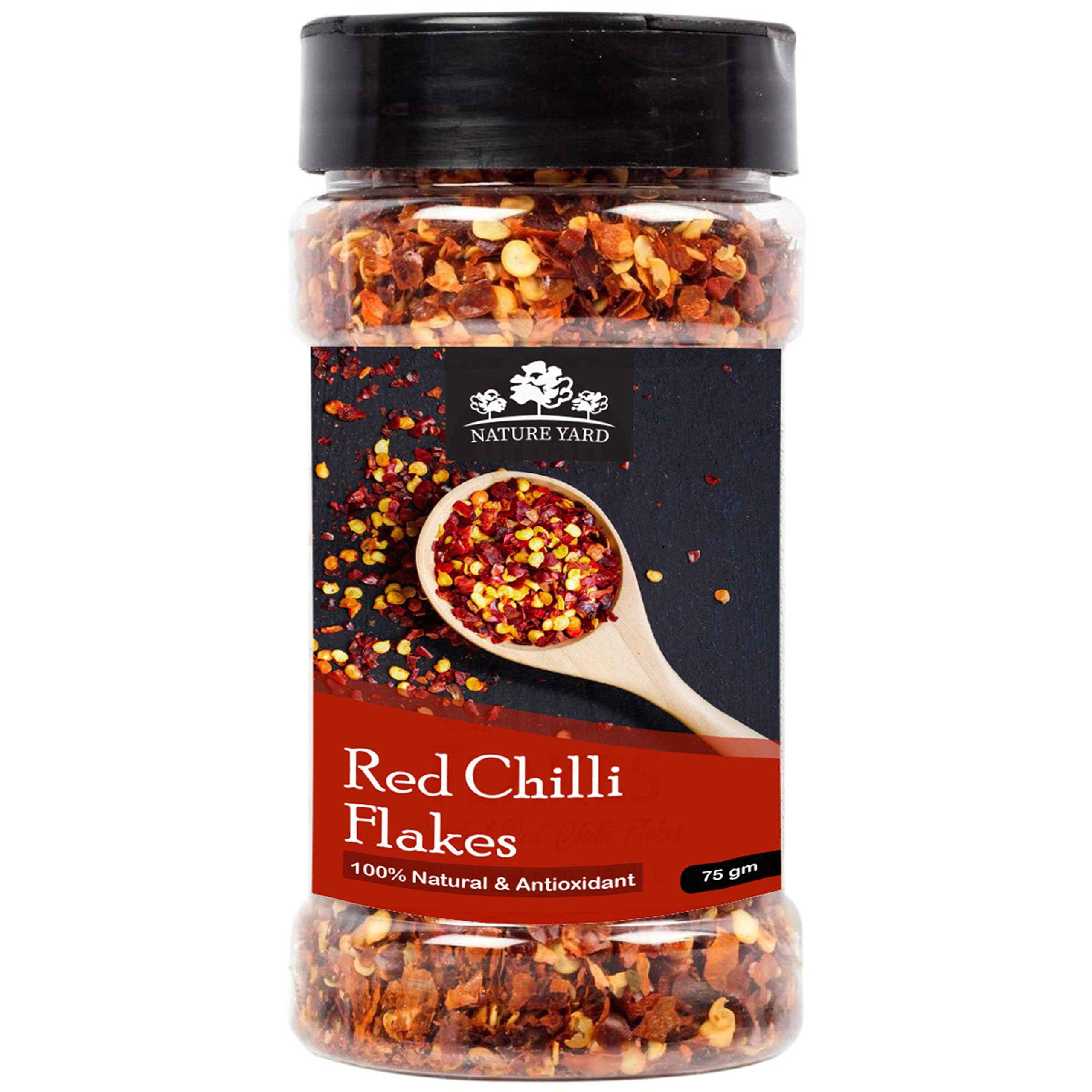 NATURE YARD Red Chilli Flakes for Pizza Pasta Seasoning - 75gm : Amazon ...