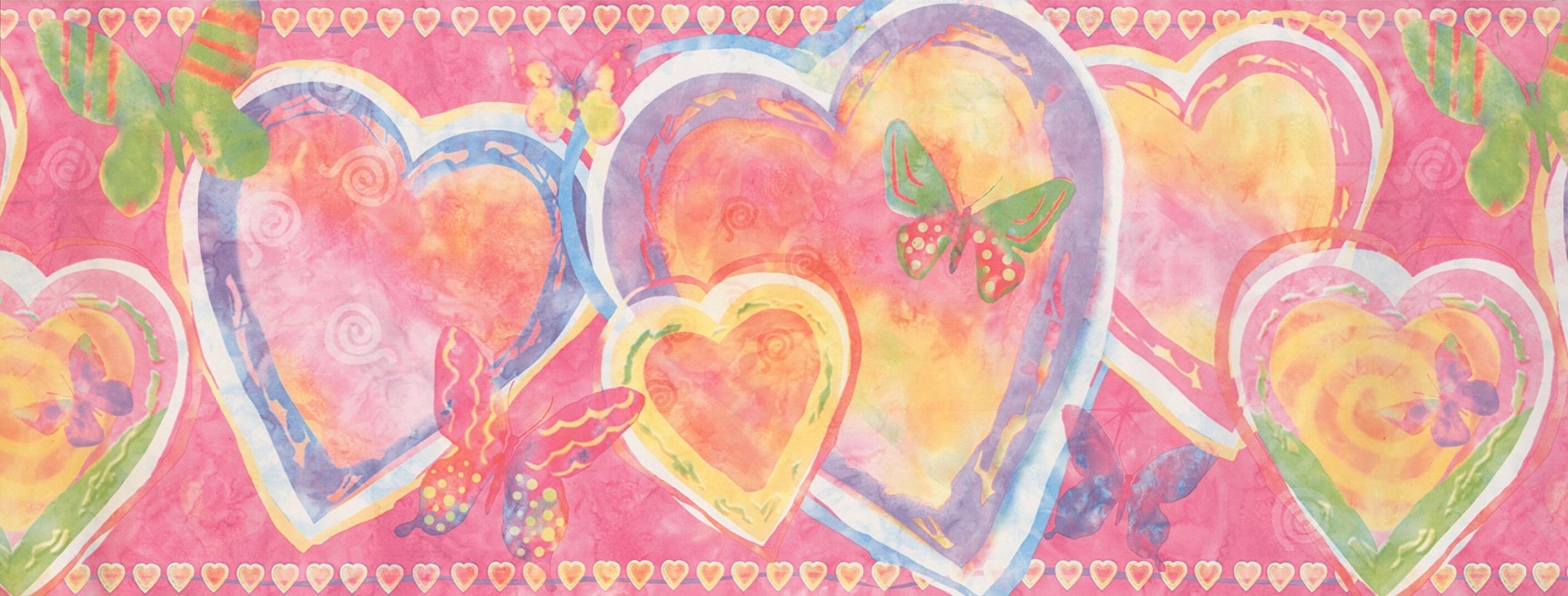 Solid Pink Wallpaper Border