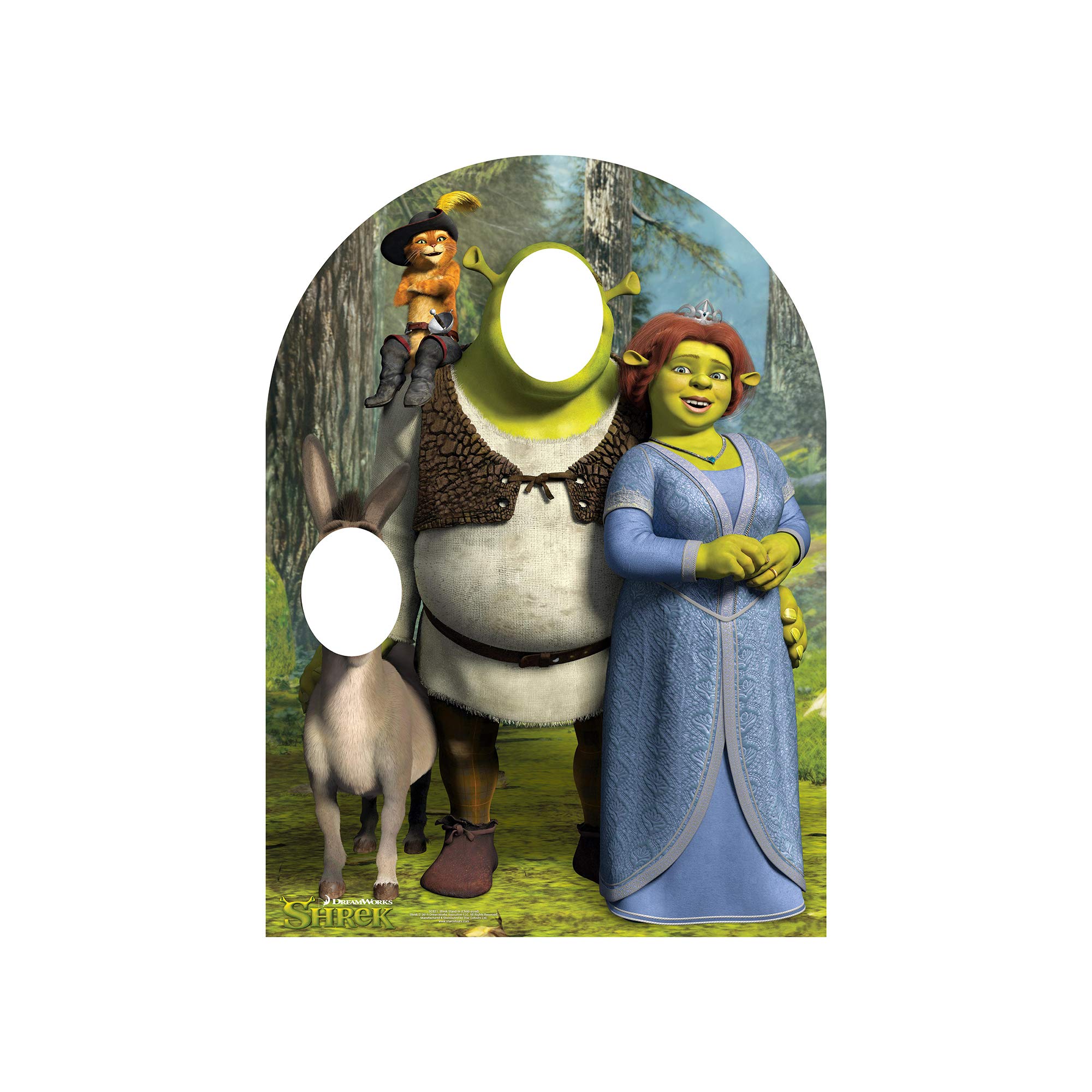Star Cutouts Shrek Fiona Donkey And Boots Cardboard Cutout Standup ...