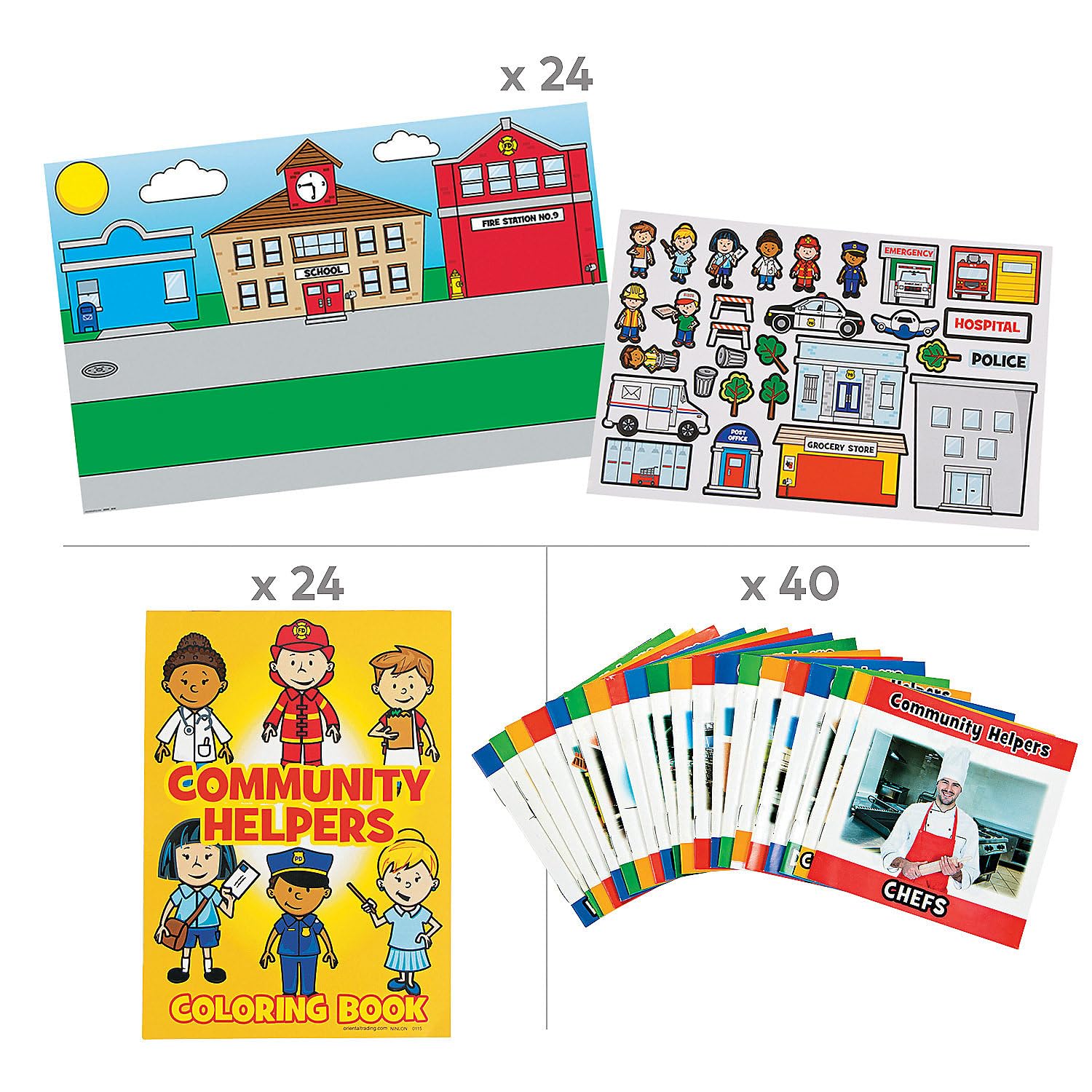 Libro Para Colorear De Ayudantes Comunitarios