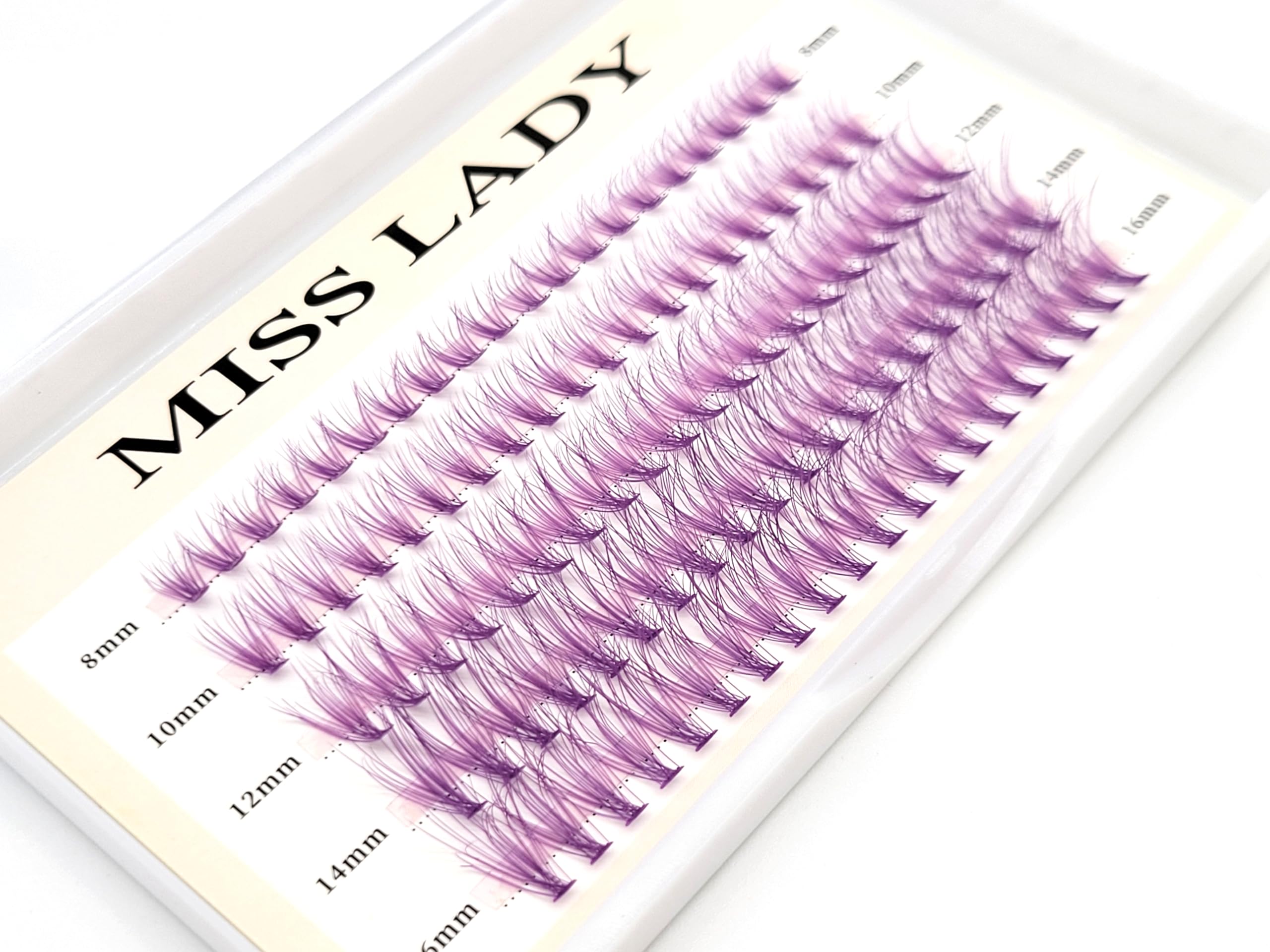 Amazon.com: Colored Purple Lash Clusters, 3D Volume 20D Curl C ...