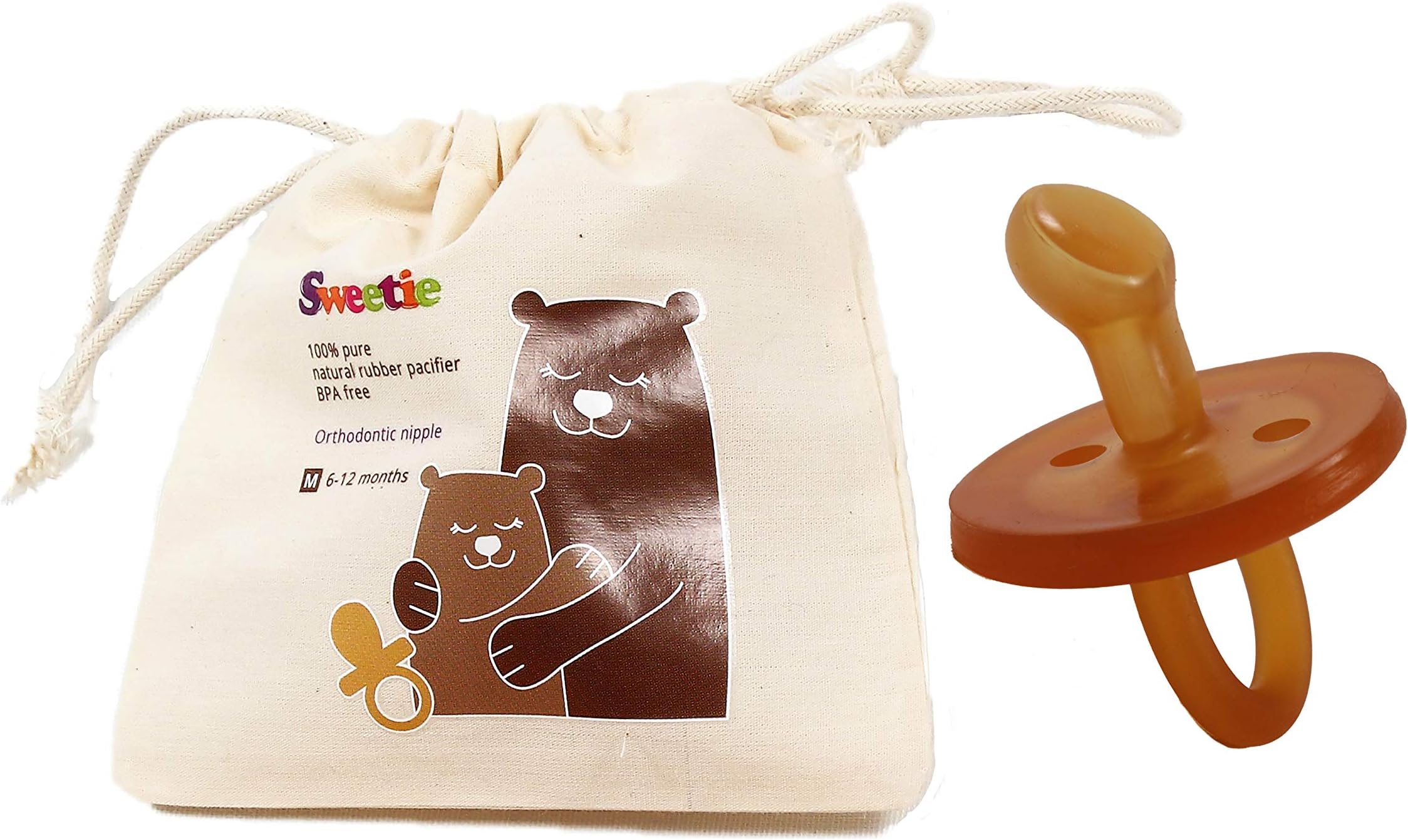 Amazon.com : SWEETIE Rubber Pacifier Natural Rubber Pacifier ...