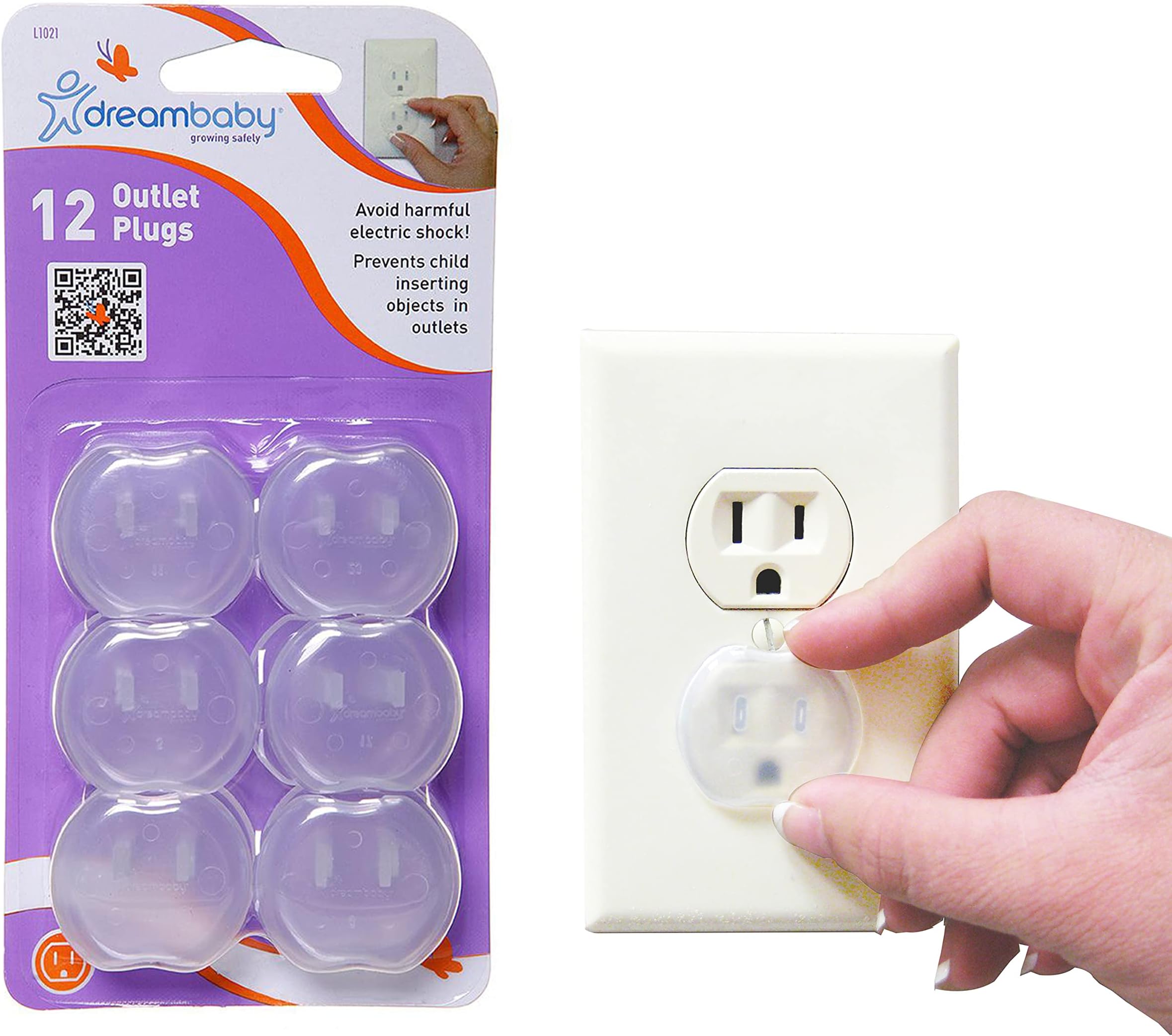 Amazon.com : Dreambaby Plastic Baby Safety Outlet Plug Covers - 12 Pack ...