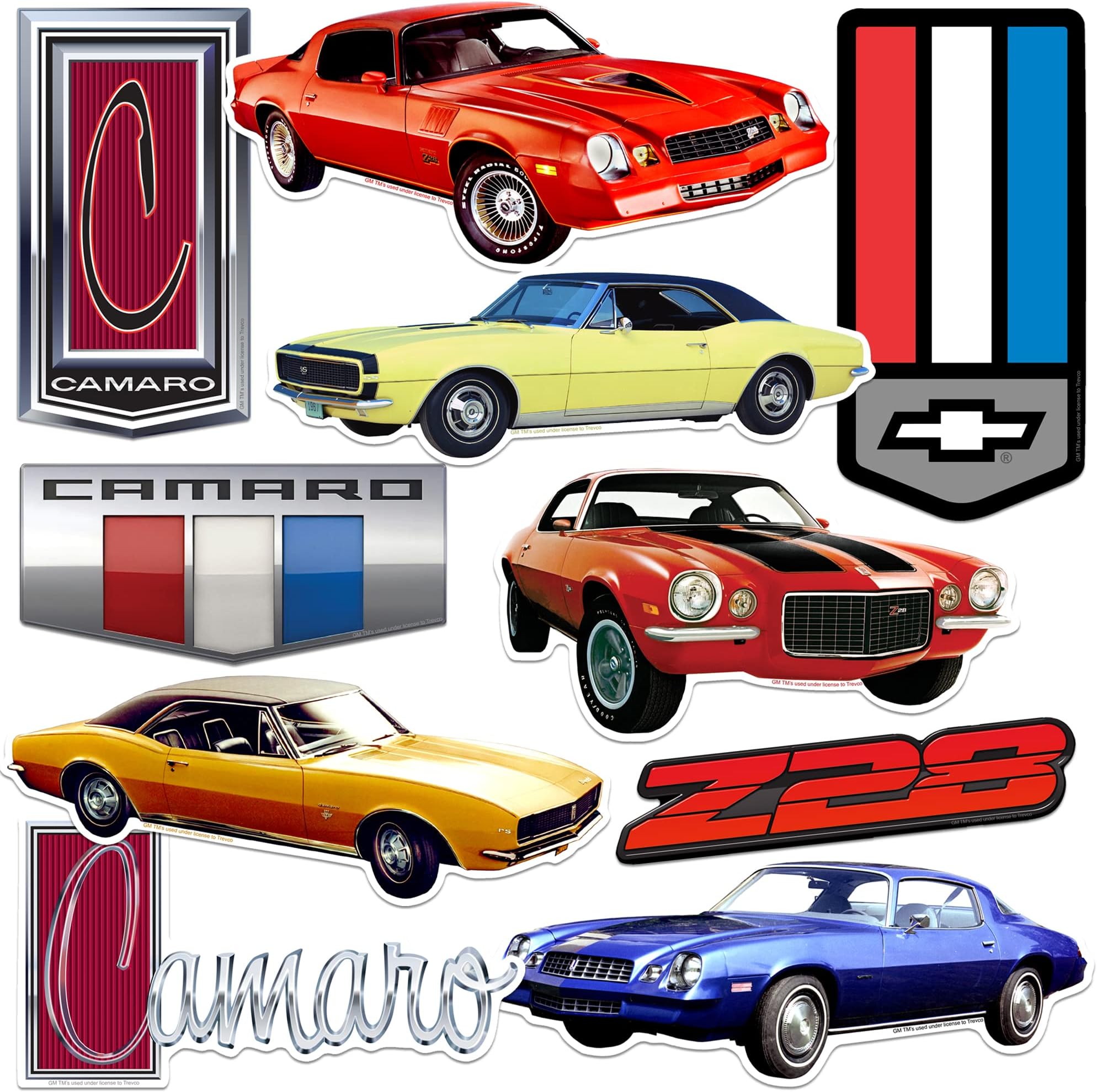 Amazon.com: Chevrolet Camaro Large Deluxe Stickers Variety Pack ...