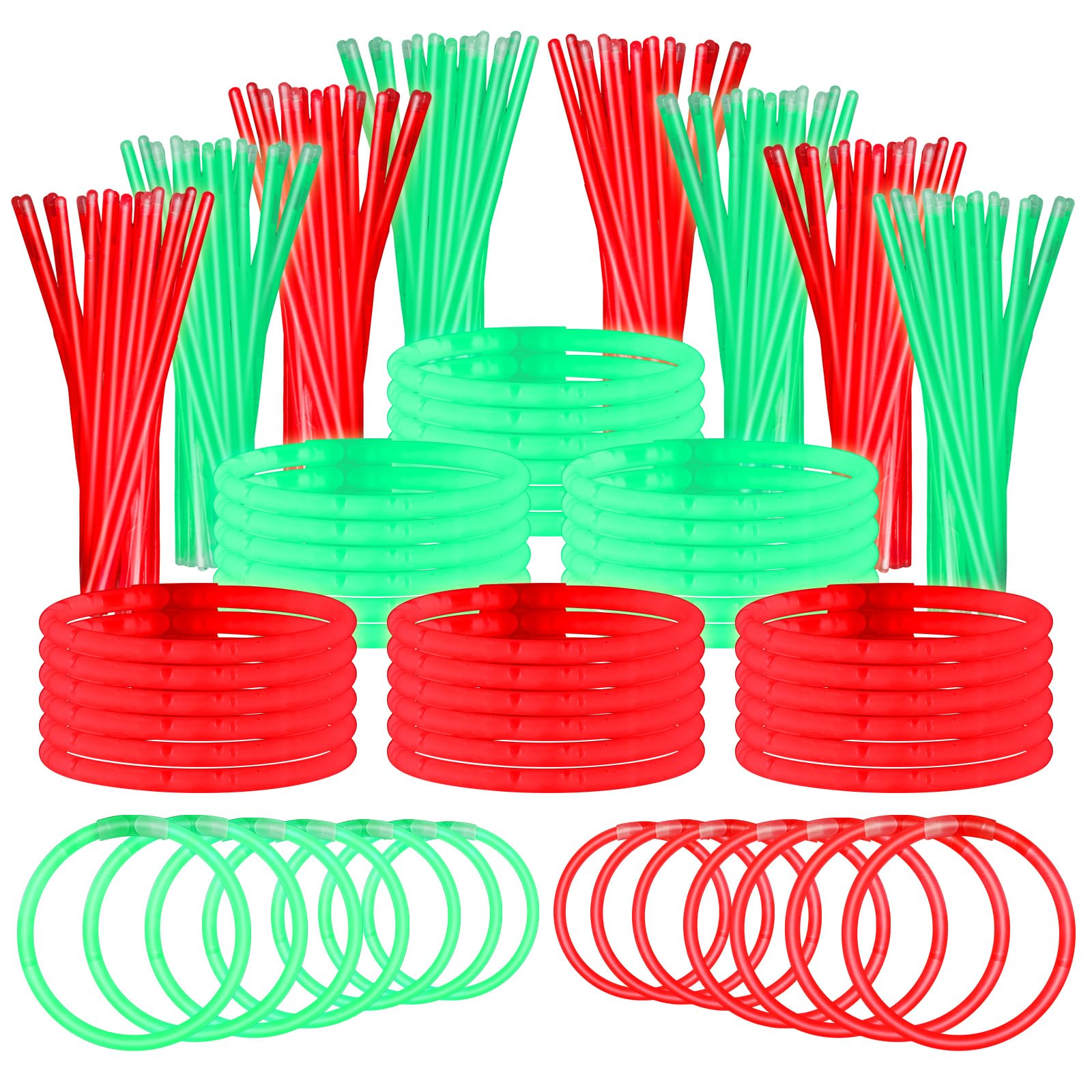 Amazon.com: Libima 600 Pcs Glow Sticks Bulk with 600 Connectors 8 Inch ...