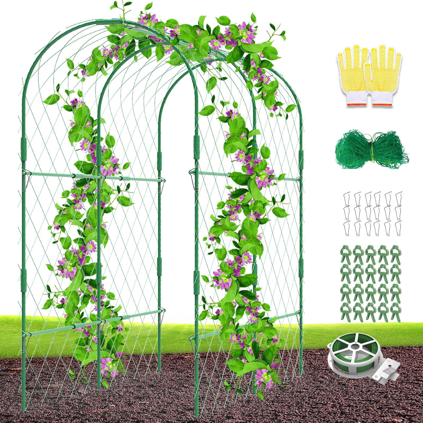 Amazon.com : 2 Packs Cucumber Trellis for Climbing Plants Outdoor, 48 X ...