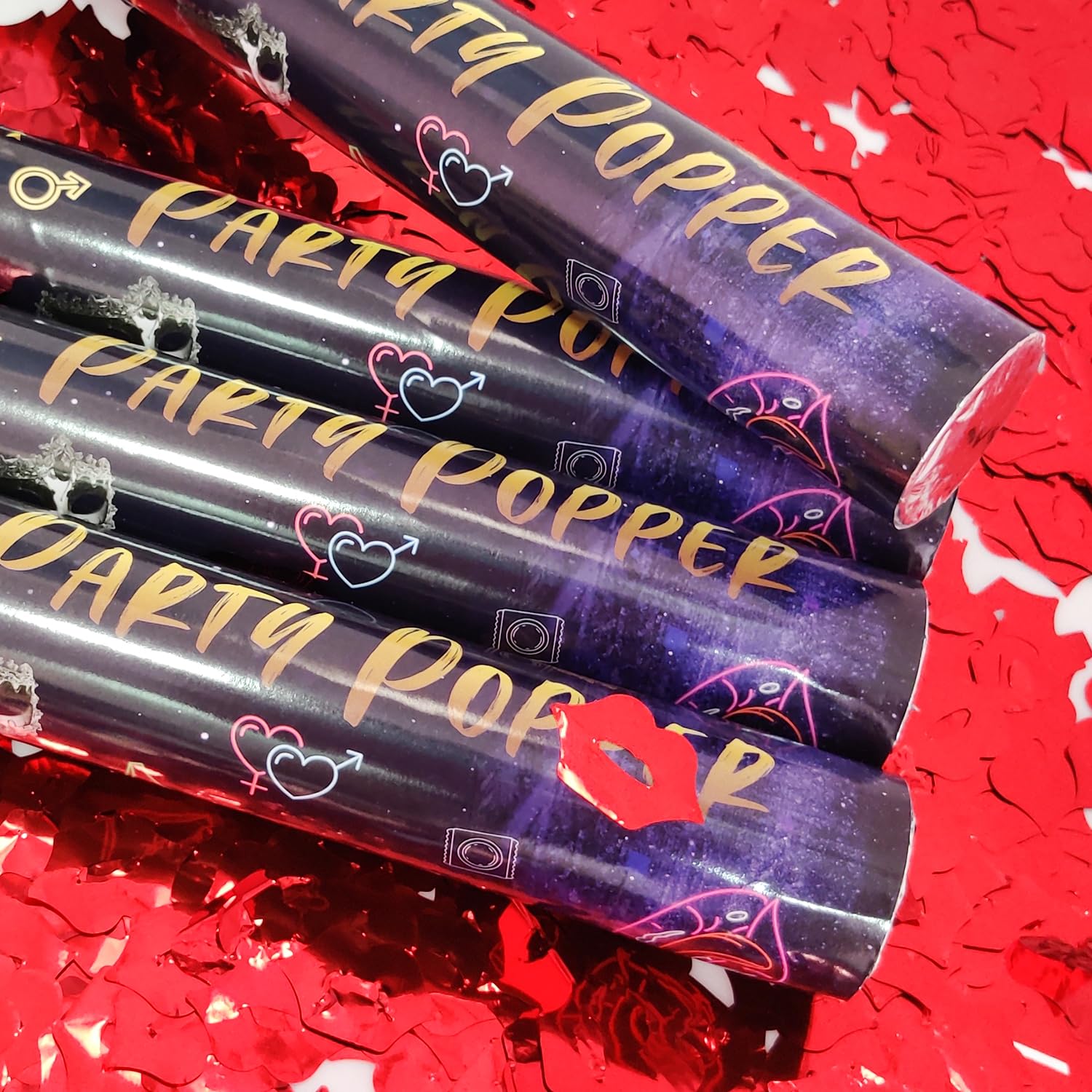 Snapklik.com : Confetti Poppers Confetti Cannon, Lip Shape Party ...