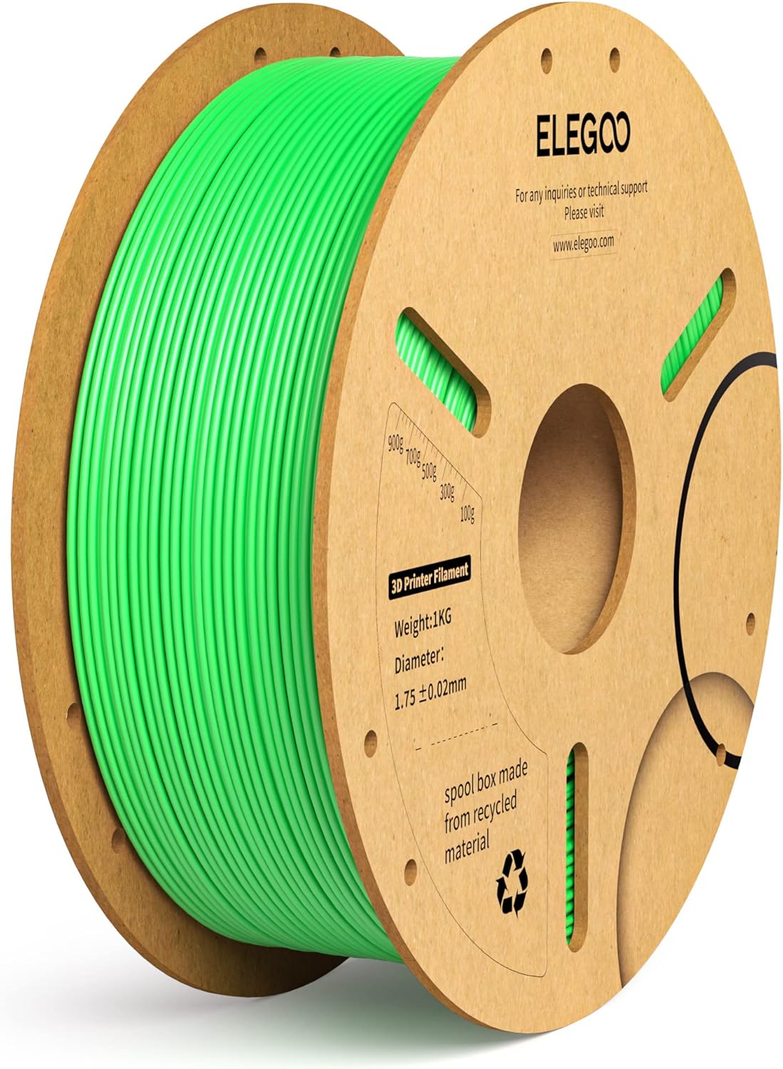 ELEGOO PLA+ Filament 1.75mm, 3D Printer Filament, Dimensional Accuracy ...