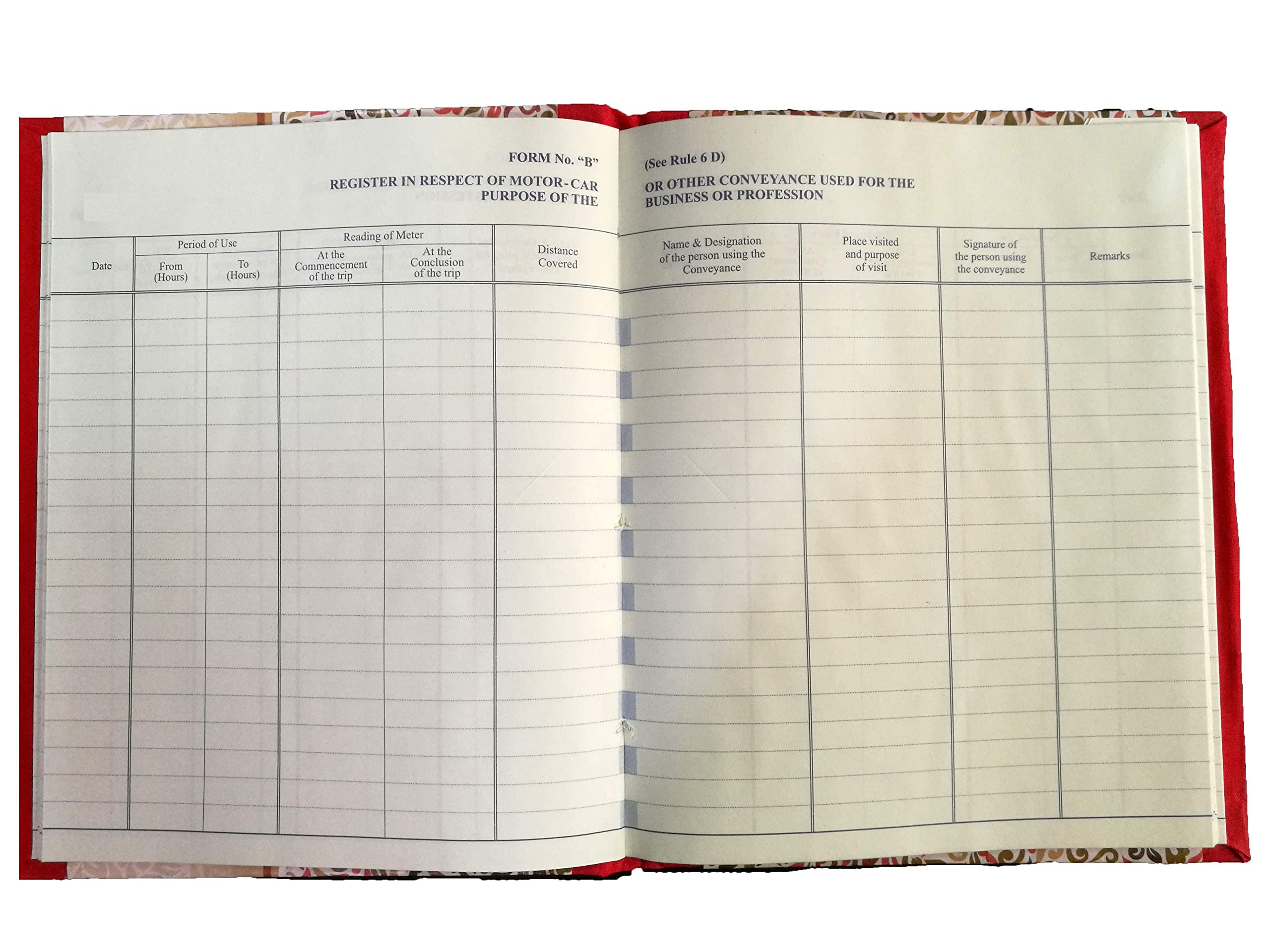 LRS Motor Vehicle Log Book Copy Size - Hard Bound - 20 x 16 cm (Pack of ...