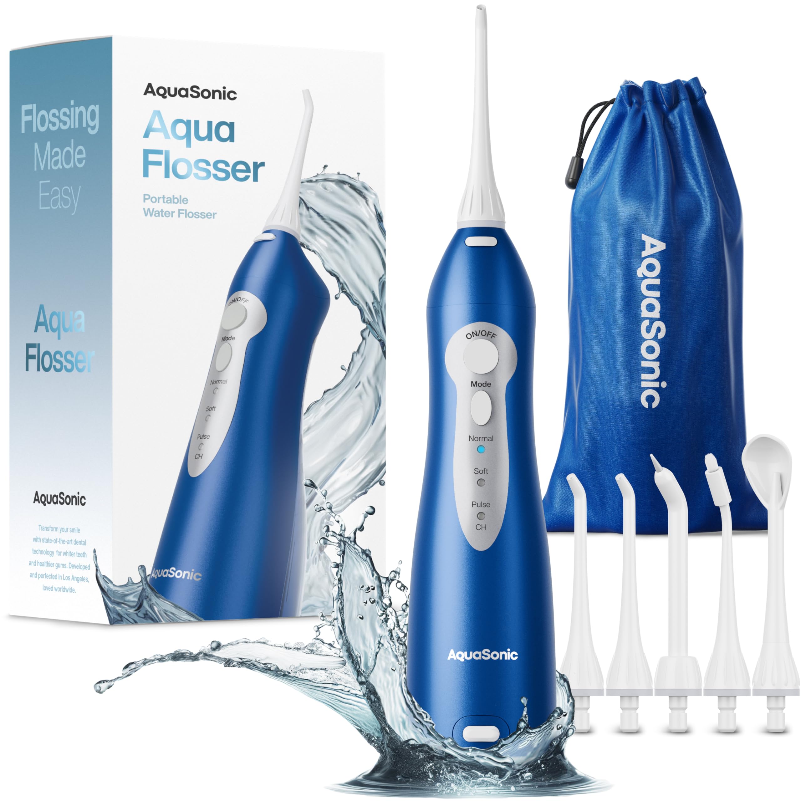 Amazon.com: AquaSonic Water Flosser - Cordless Rechargeable Water ...