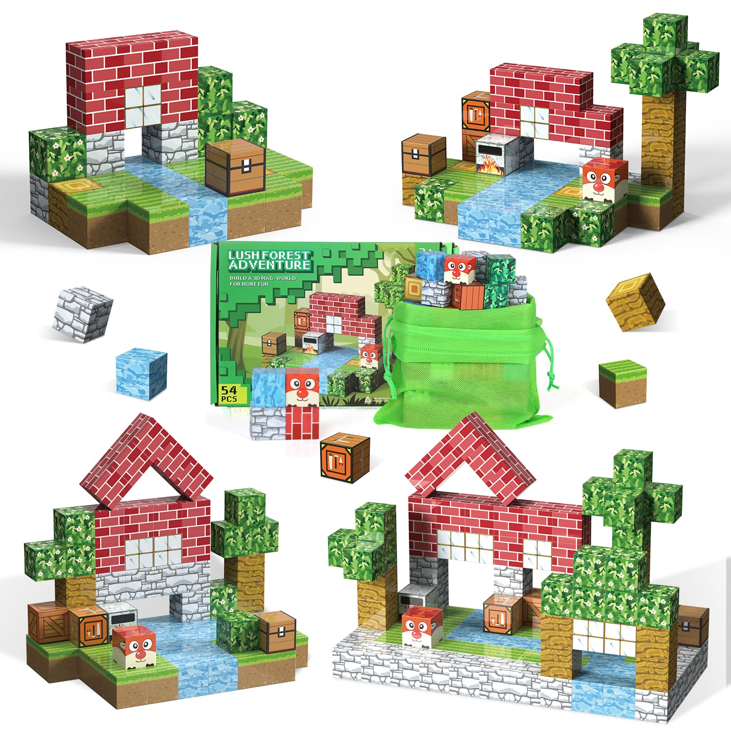 Lehoo Castillo Minecraft Bloques Magnéticos, Bloques Magnéticos ...