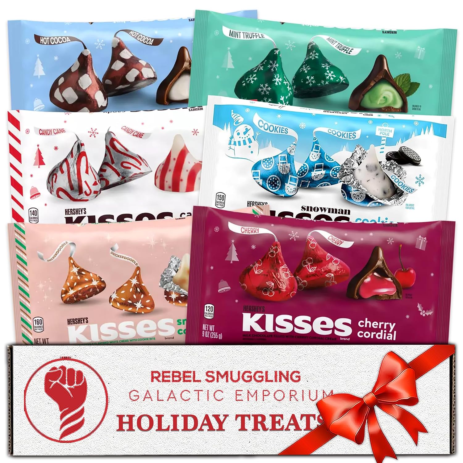 Amazon.com: Christmas Chocolate Drops Candy Bulk Variety 6 Pack Gift ...