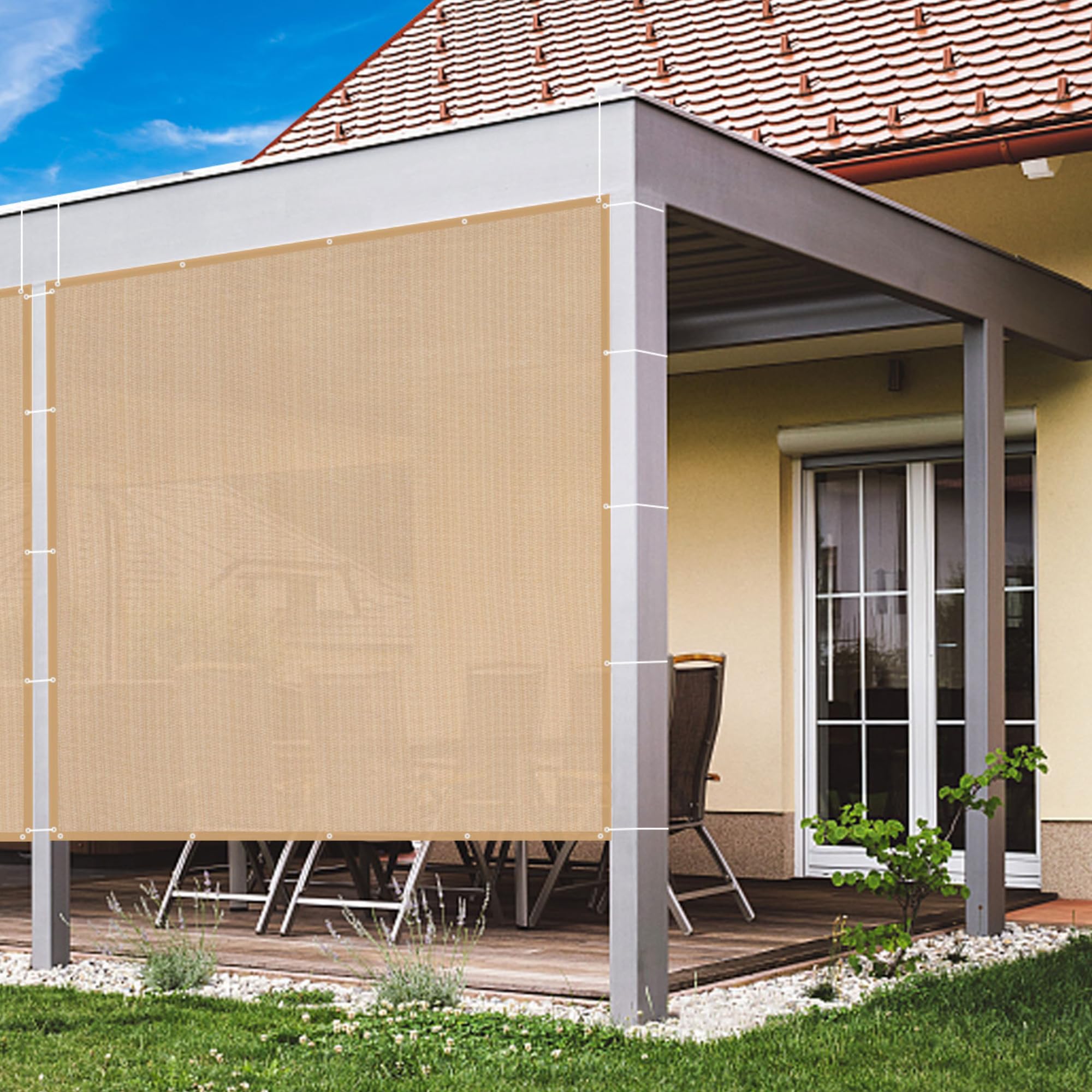 Snapklik.com : VICLLAX 90% Shade Fabric Sun Shade Cloth Privacy Screen