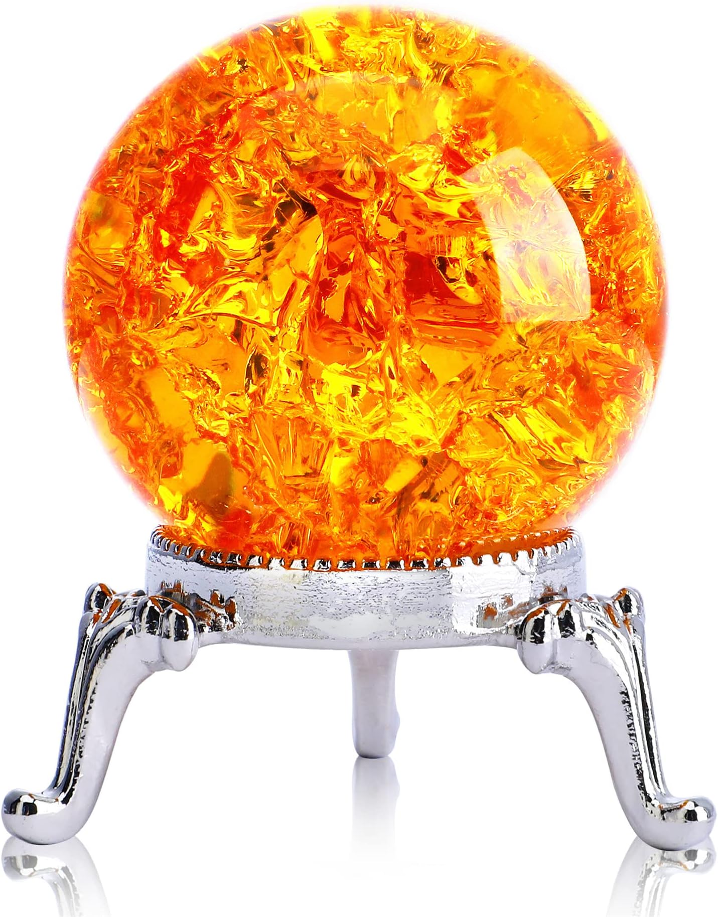 Amazon.com: Amlong Crystal Amber Crystal Ball 60mm (2.3 inch) Including ...