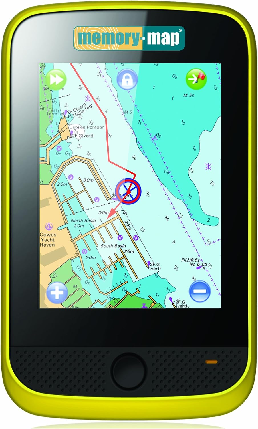 Memory Map Adventurer 3500 GPS - Marine Plus OS Mapping, Yellow/Black ...