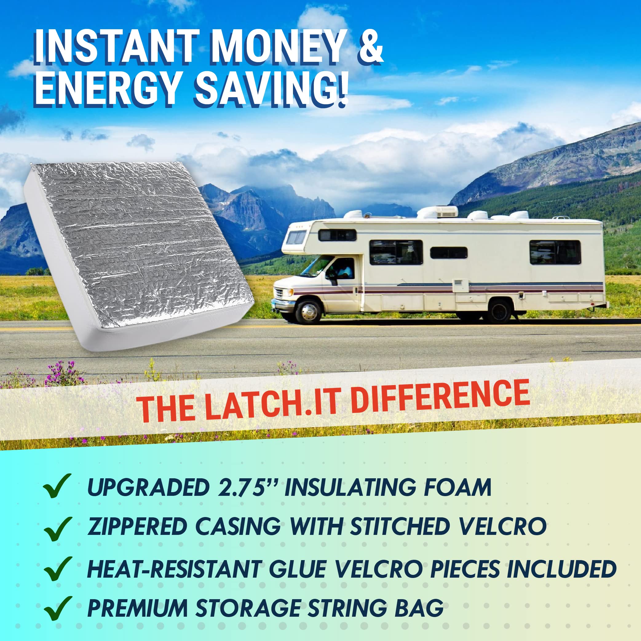 Snapklik.com : 2-Pack RV Skylight Insulator 14"x14"x2.75" RV Vent ...