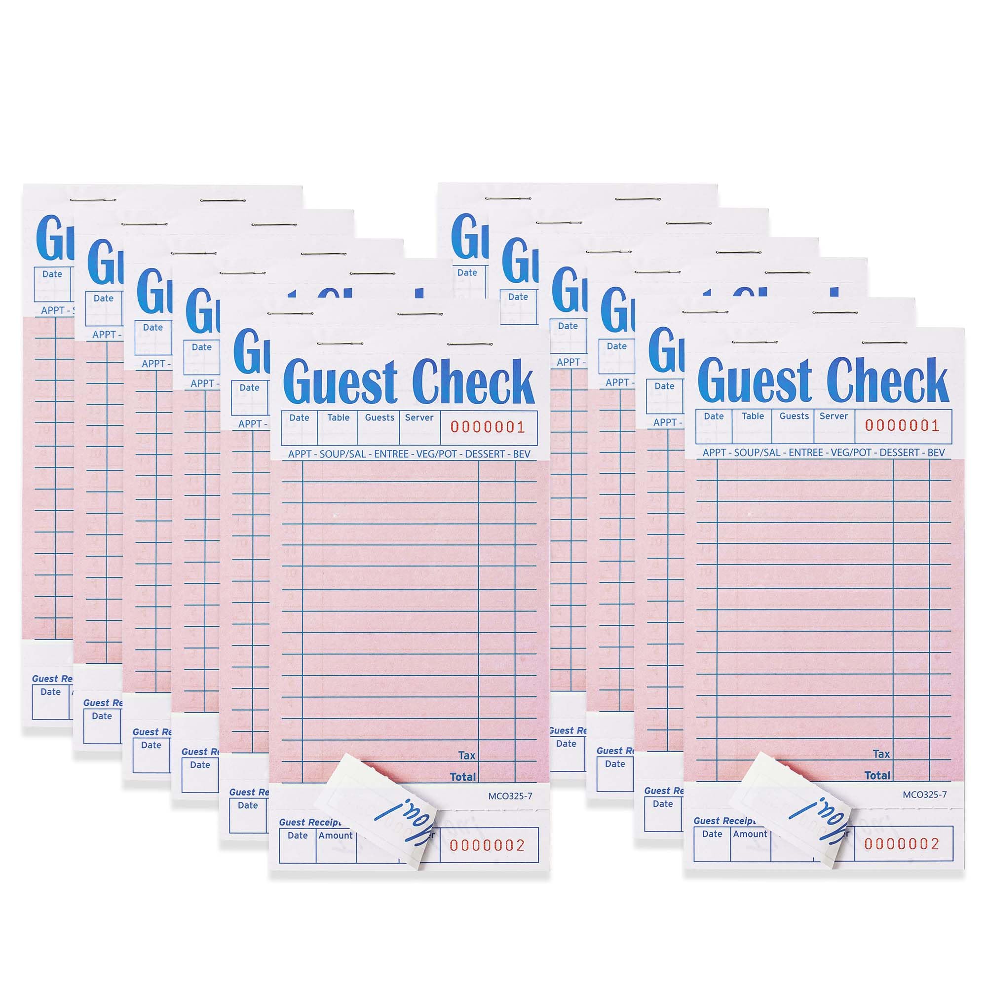 Amazon.com: ZPARIK 12 Pack Pink Guest Checks Books for Servers Server ...