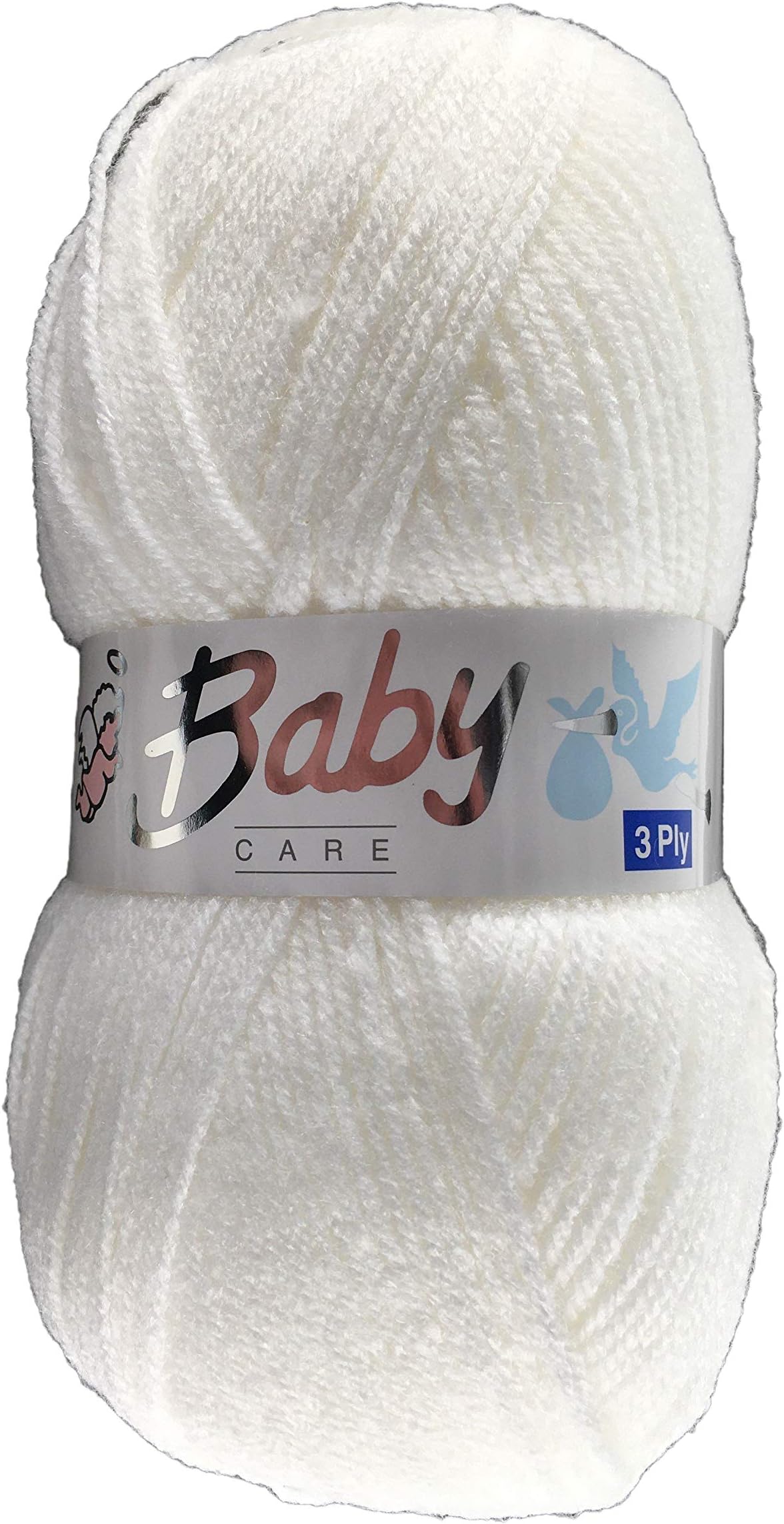 5 x 100g Woolcraft Babycare 4Ply Baby Wool (White 700) : Amazon.co.uk ...