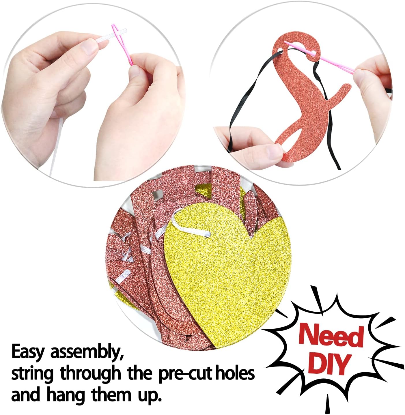 Cartel de felicitación para el día de la madre, con purpurina de oro rosa, para el día de la ...